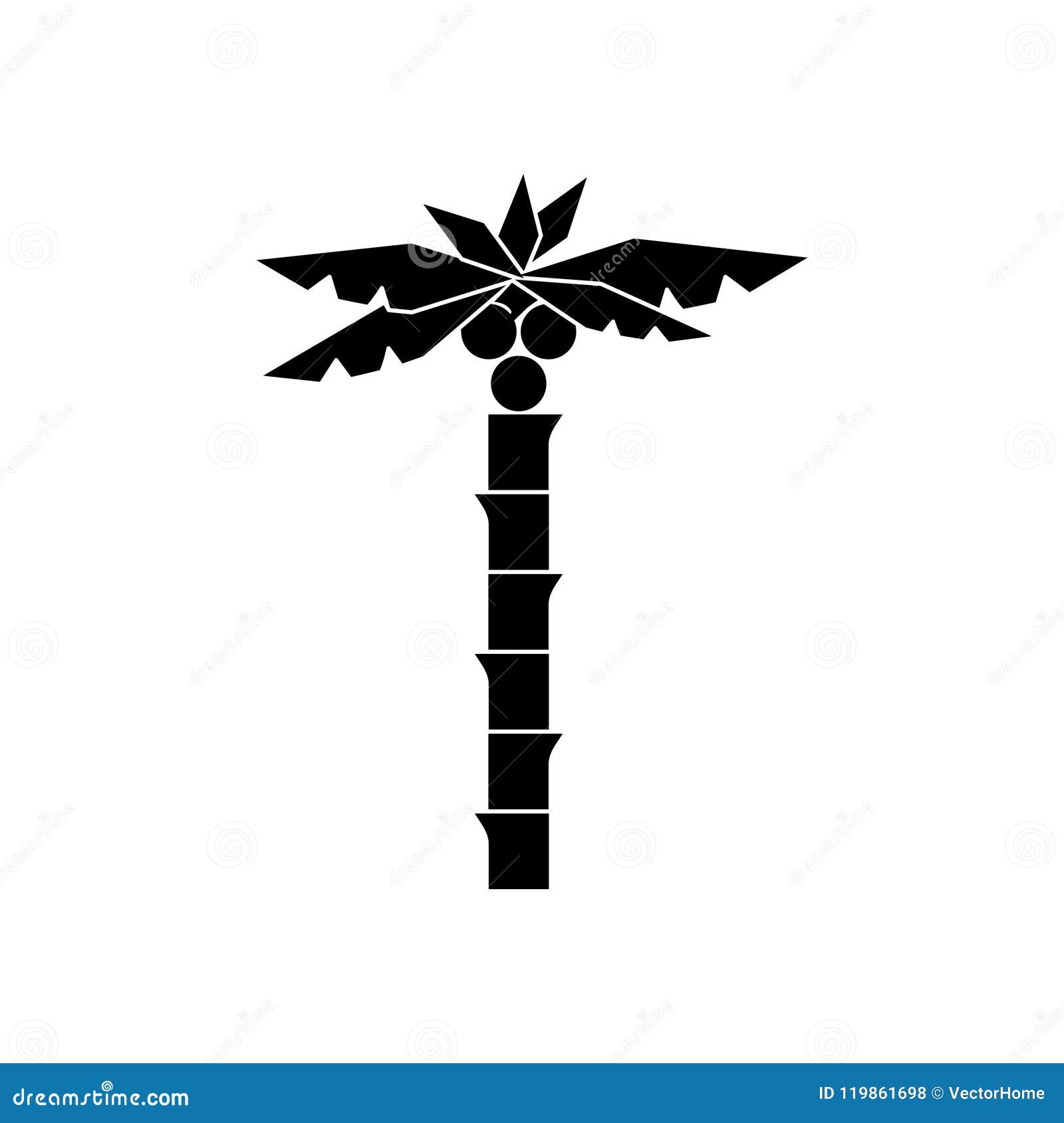 Icono De La Palma, Ejemplo Del Vector Ilustración del Vector ...