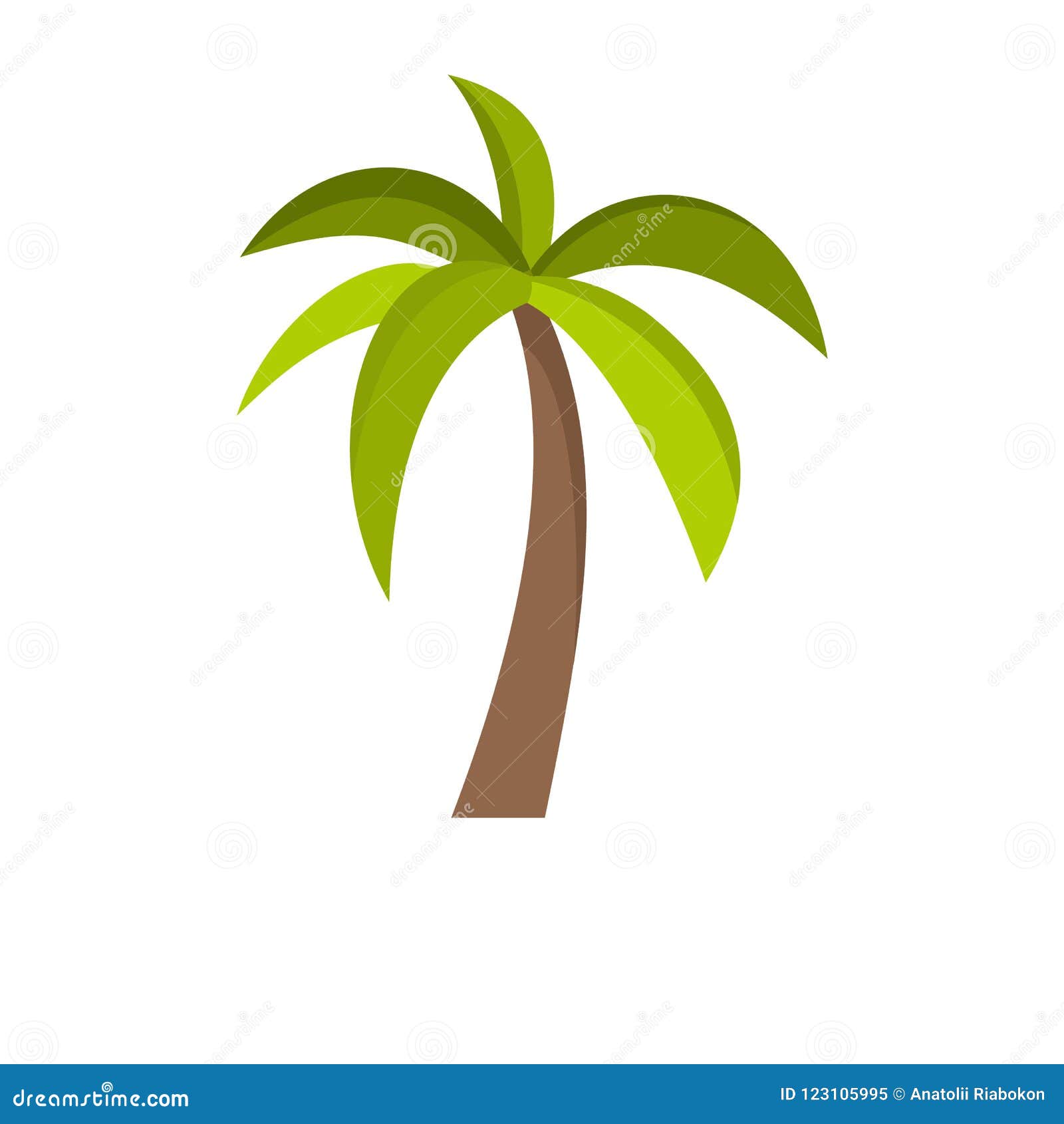 Icono De La Palmera, Estilo Plano Stock de ilustración - Ilustración de ...