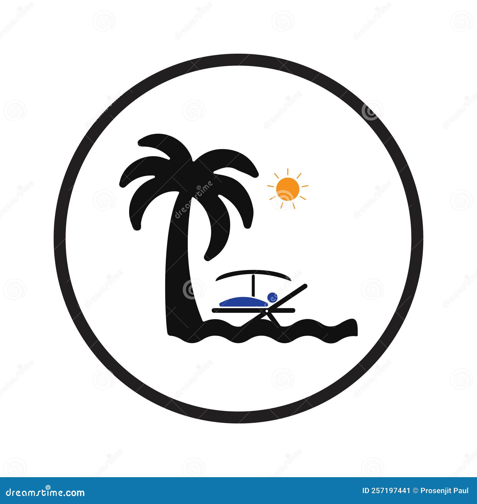 Icono De La Palmera De Playa Ilustración del Vector - Ilustración de ...
