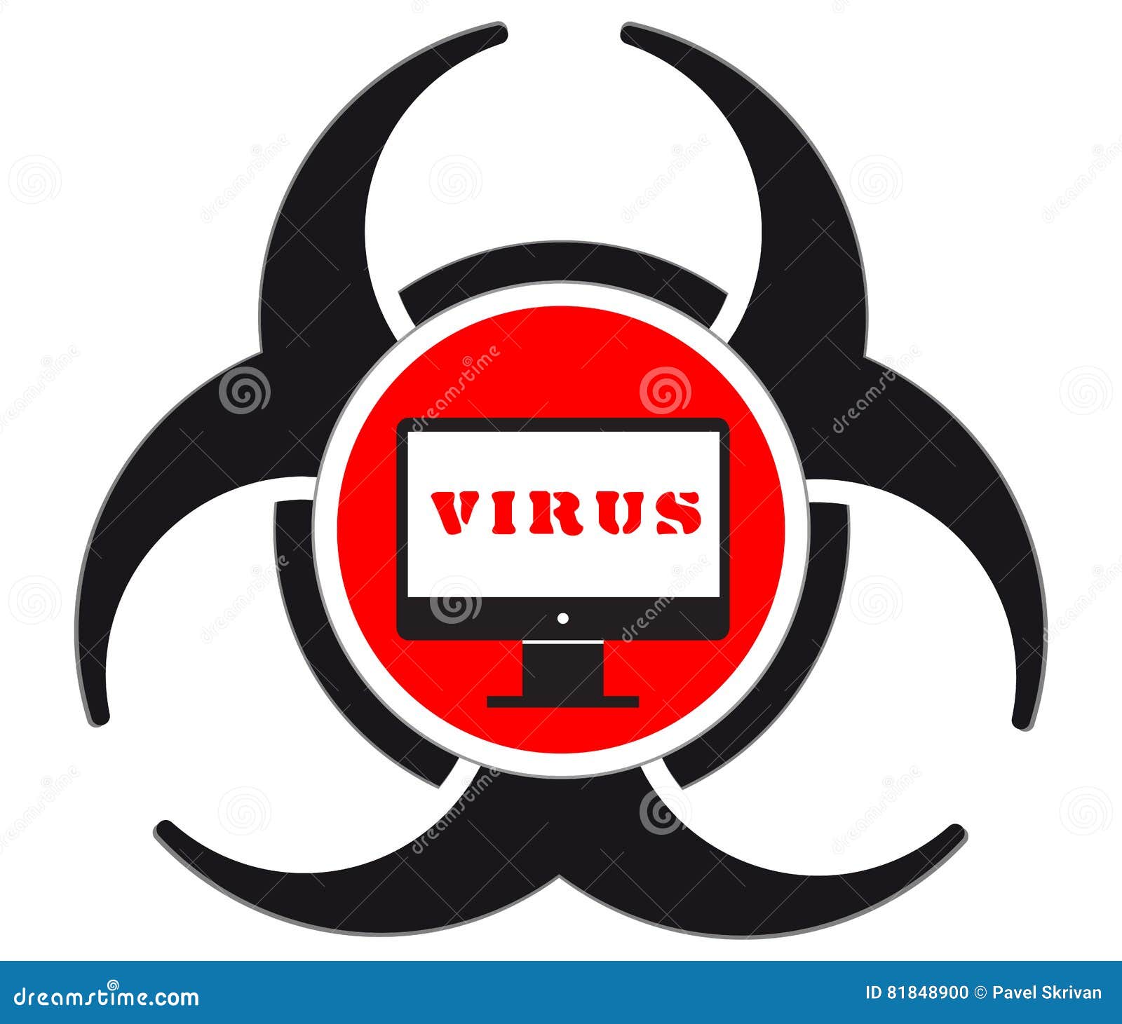 Icono de la PC del virus ilustración del vector. Ilustración de salud ...