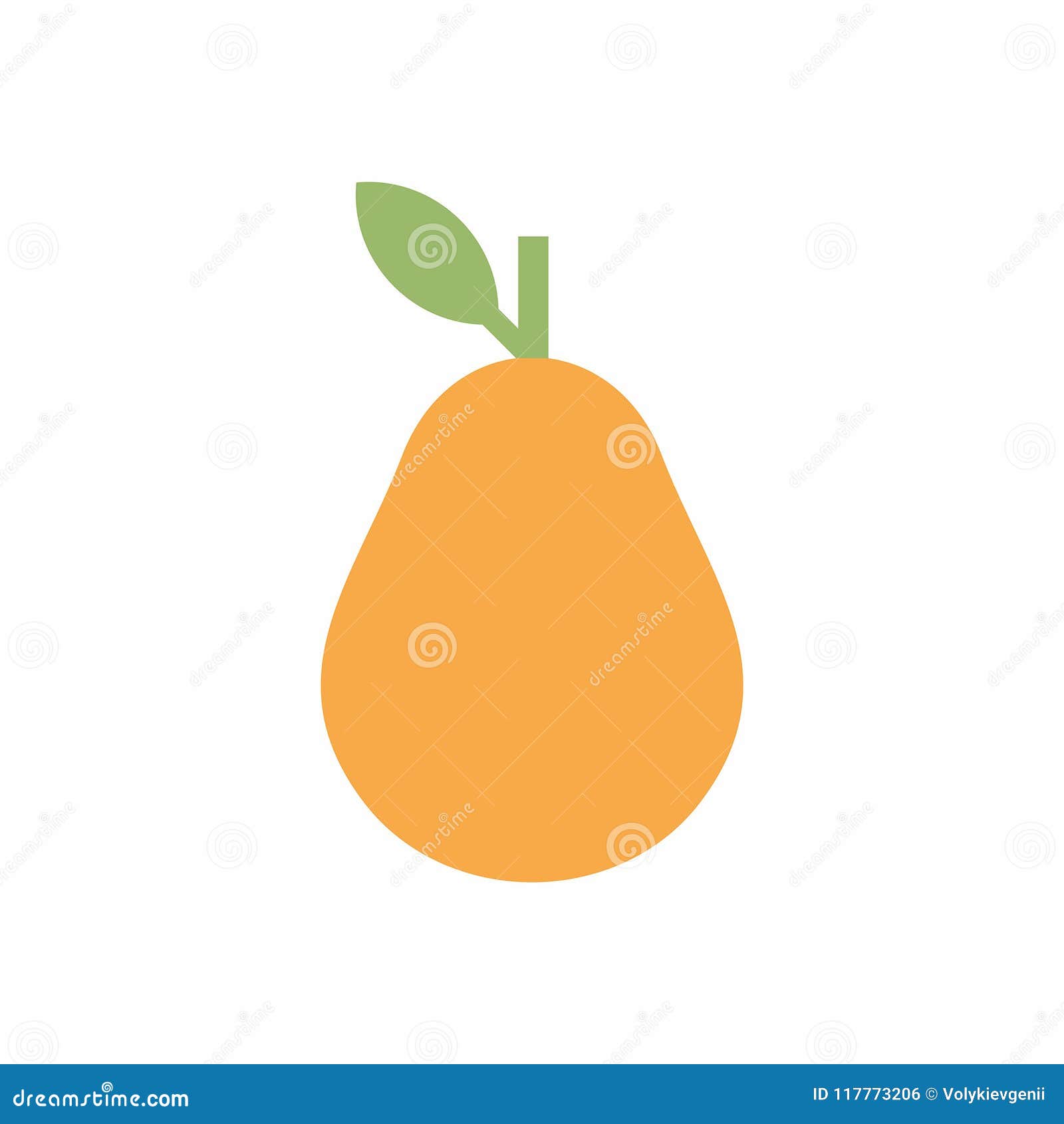 Icono De La Pera, Estilo Plano Ilustración del Vector - Ilustración de ...