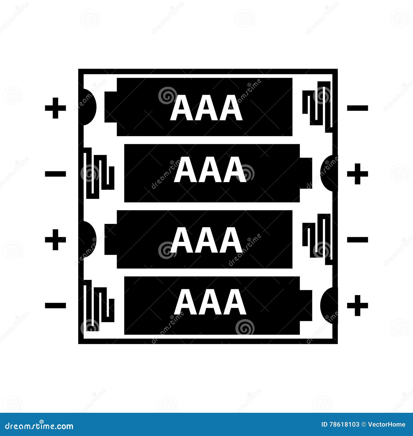 Icono De La Pila AAA, Ejemplo Del Vector Ilustración del Vector ...