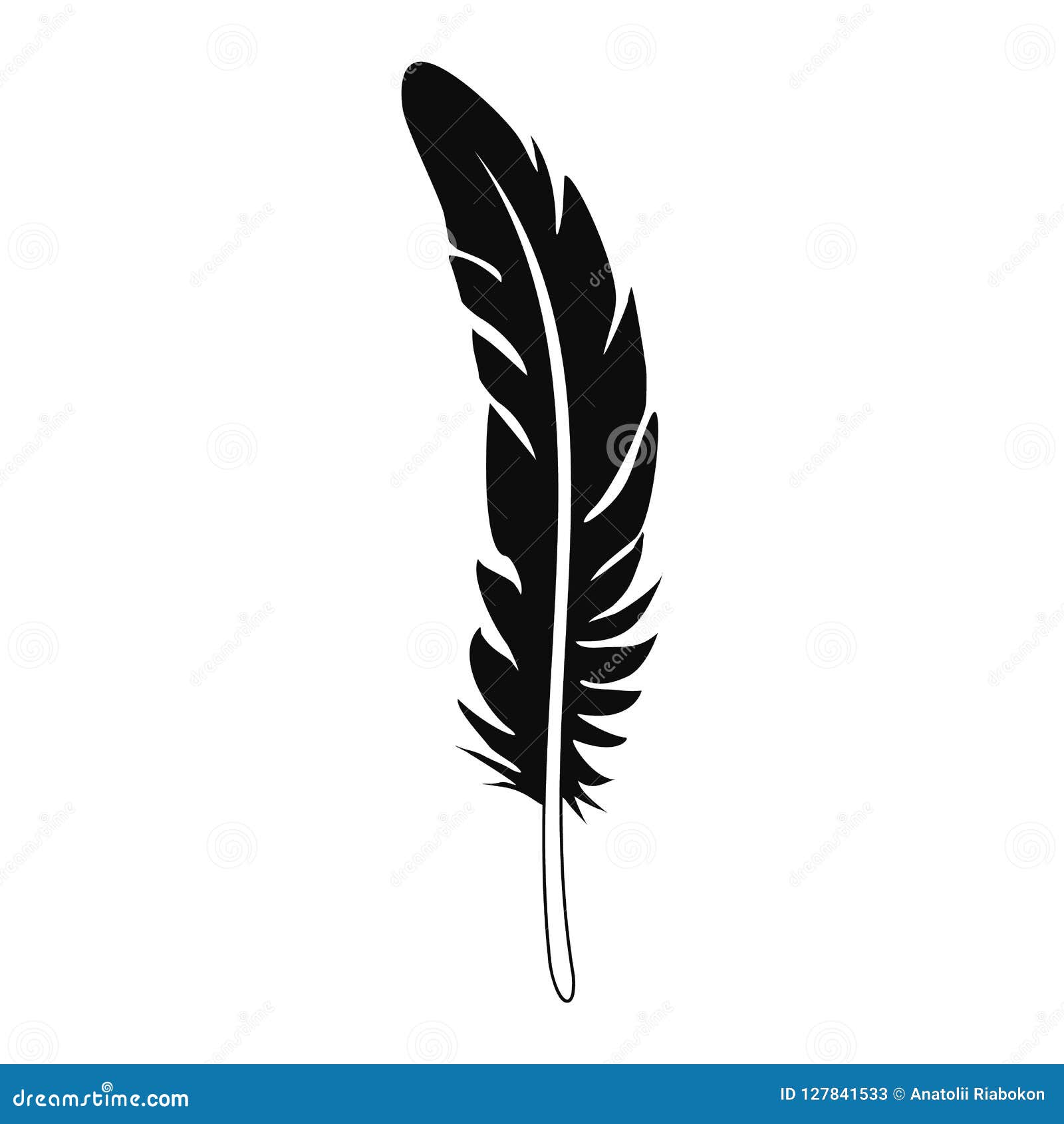 Icono De La Pluma Del Penacho, Estilo Simple Ilustración del Vector ...