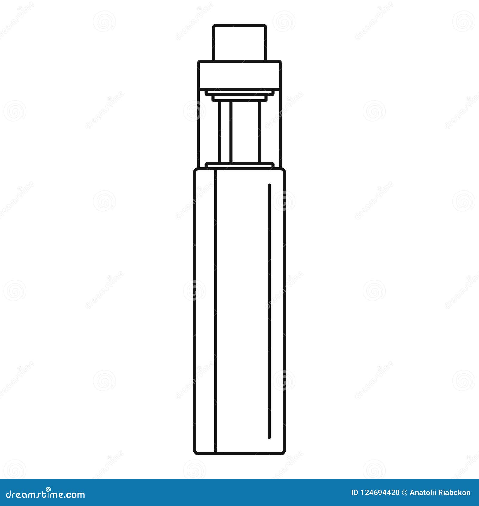 Icono De La Pluma De Vape, Estilo Del Esquema Stock de ilustración ...