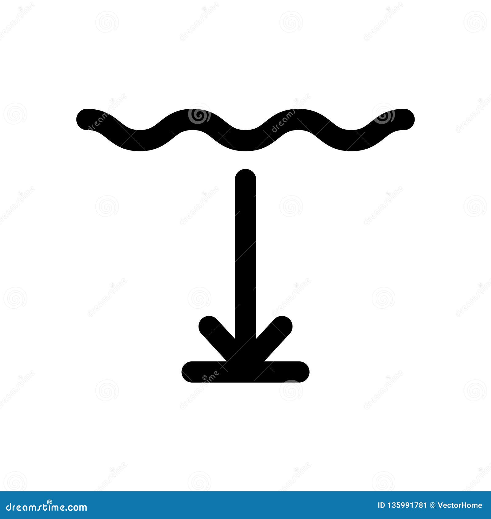 Icono De La Profundidad, Ejemplo Del Vector Ilustración del Vector ...