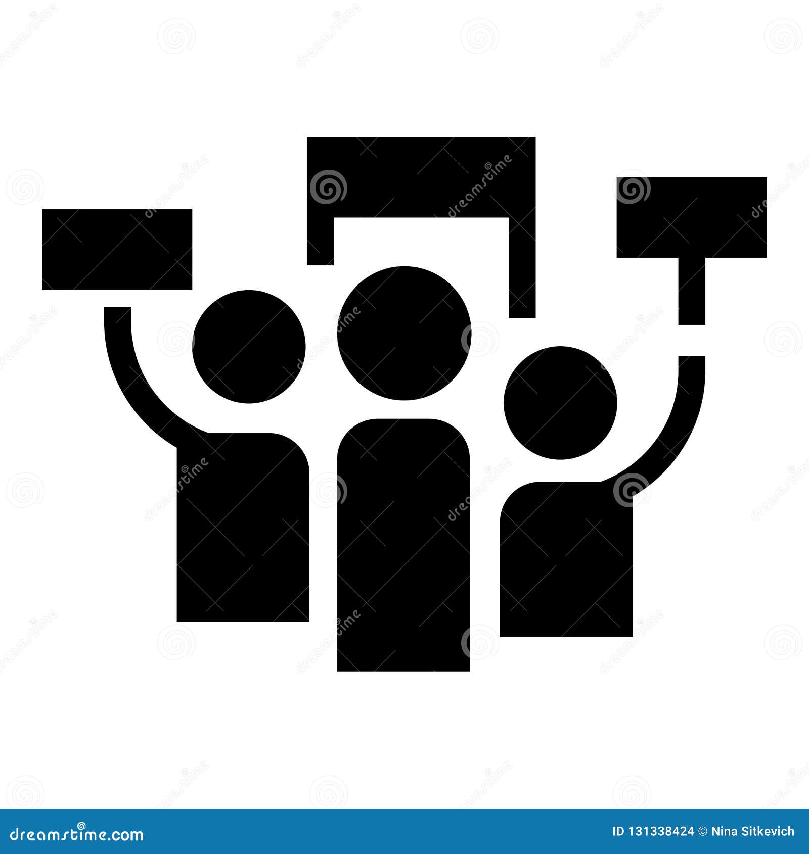 Icono De La Protesta, Estilo Simple Ilustración del Vector ...