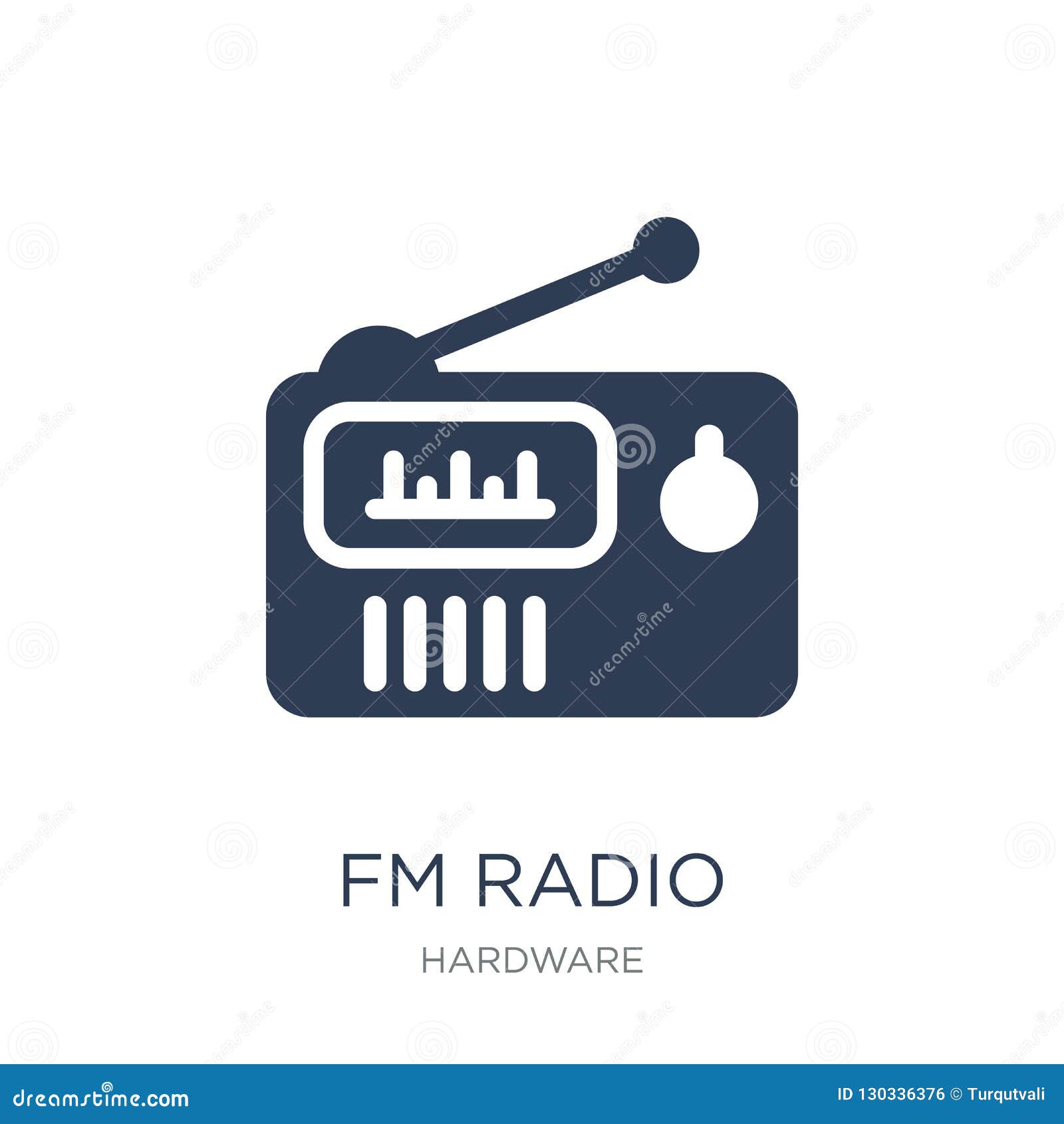 Icono de la radio de FM ilustración del vector. Ilustración de sonido ...