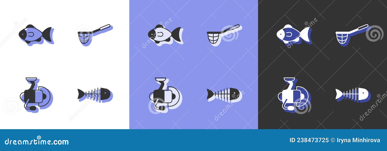 Icono De La Red De Pesca Y De La Red De Pesca. Vector Ilustración del ...