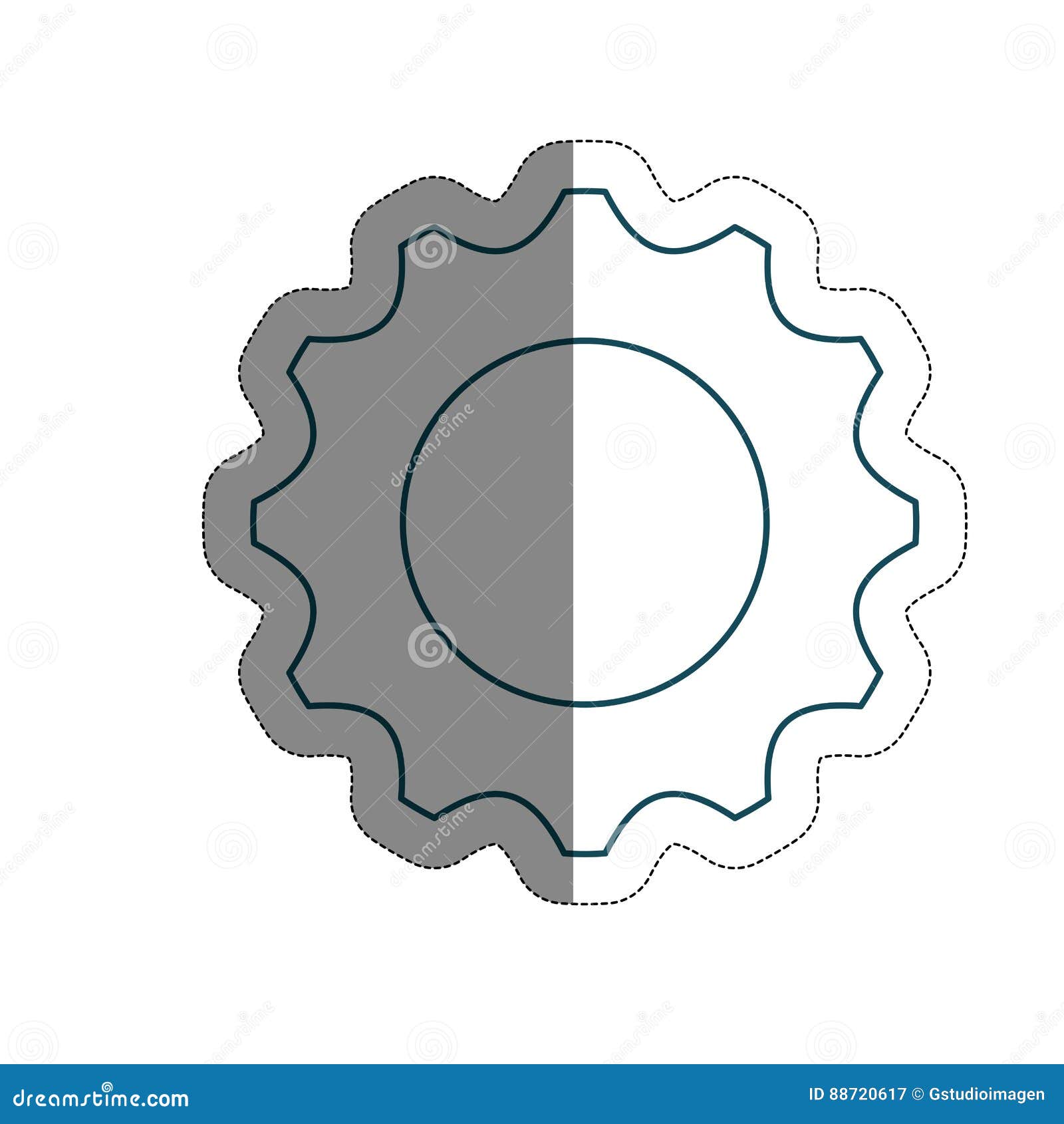 Icono De La Rueda De Engranaje Ilustración del Vector - Ilustración de ...