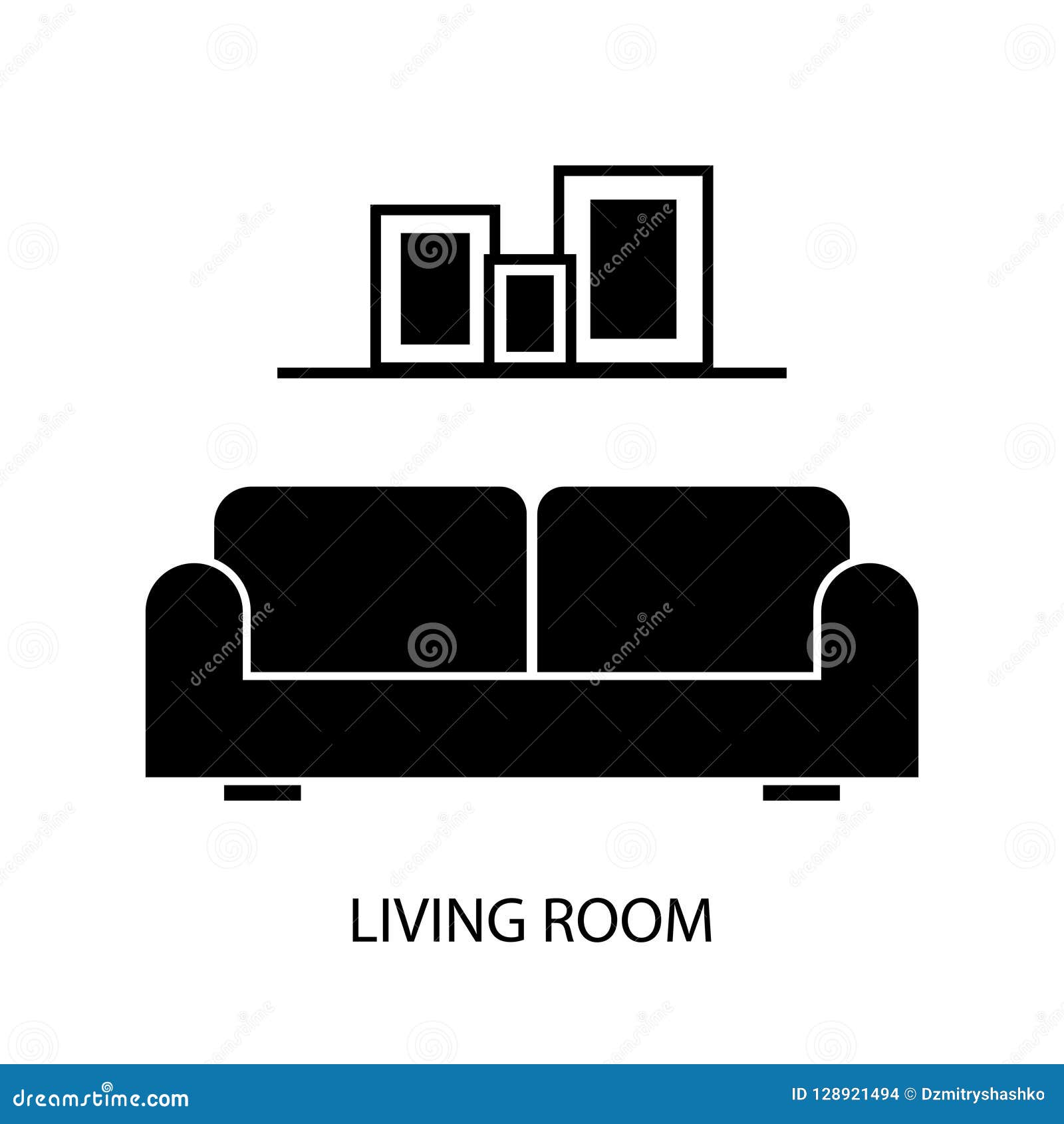 Icono de la sala de estar ilustración del vector. Ilustración de casa ...