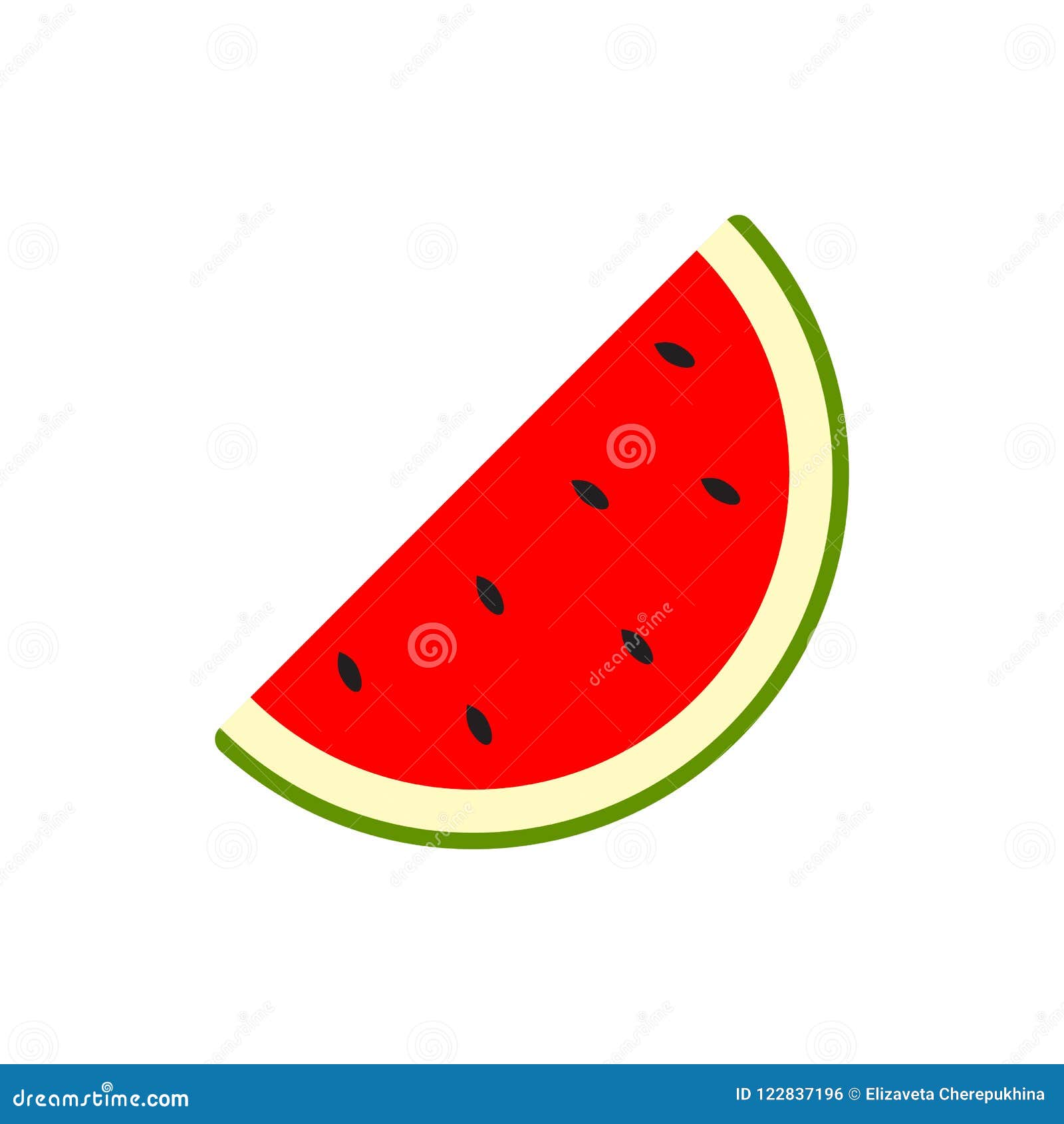 Icono De La Sandía Sandía Del Vector Fruta De La Rebanada Aislada ...