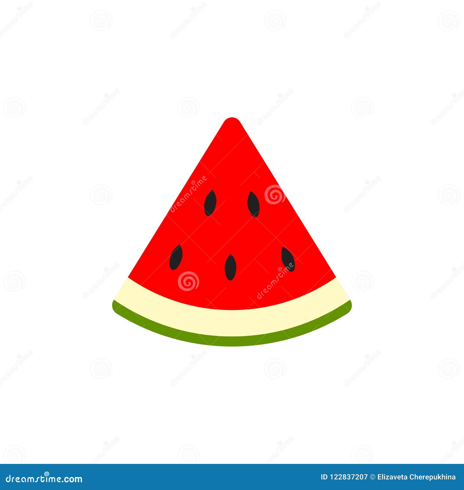 Icono De La Sandía Sandía Del Vector Fruta De La Rebanada Aislada ...