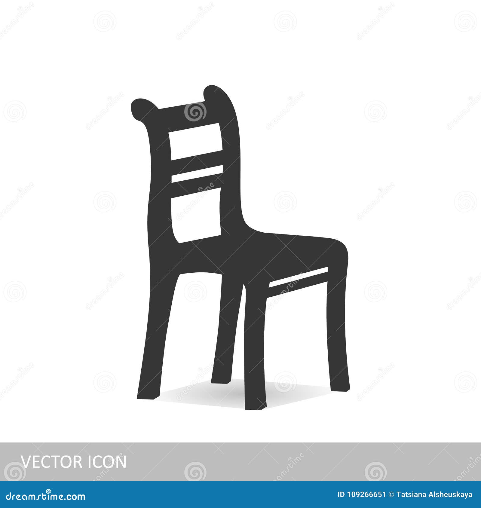 Icono De La Silla Icono Del Vector En El Estilo De Un Plano Ilustración ...