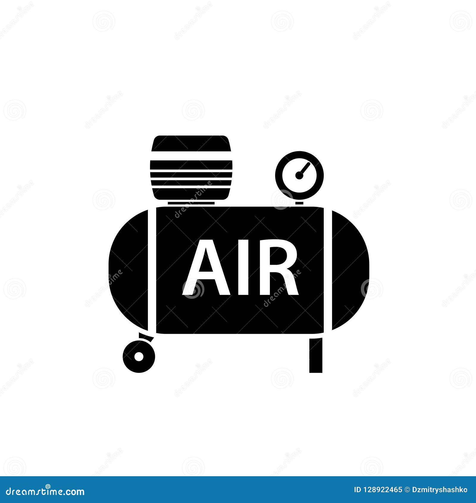 Icono De La Silueta Del Compresor De Aire Ilustración del Vector ...