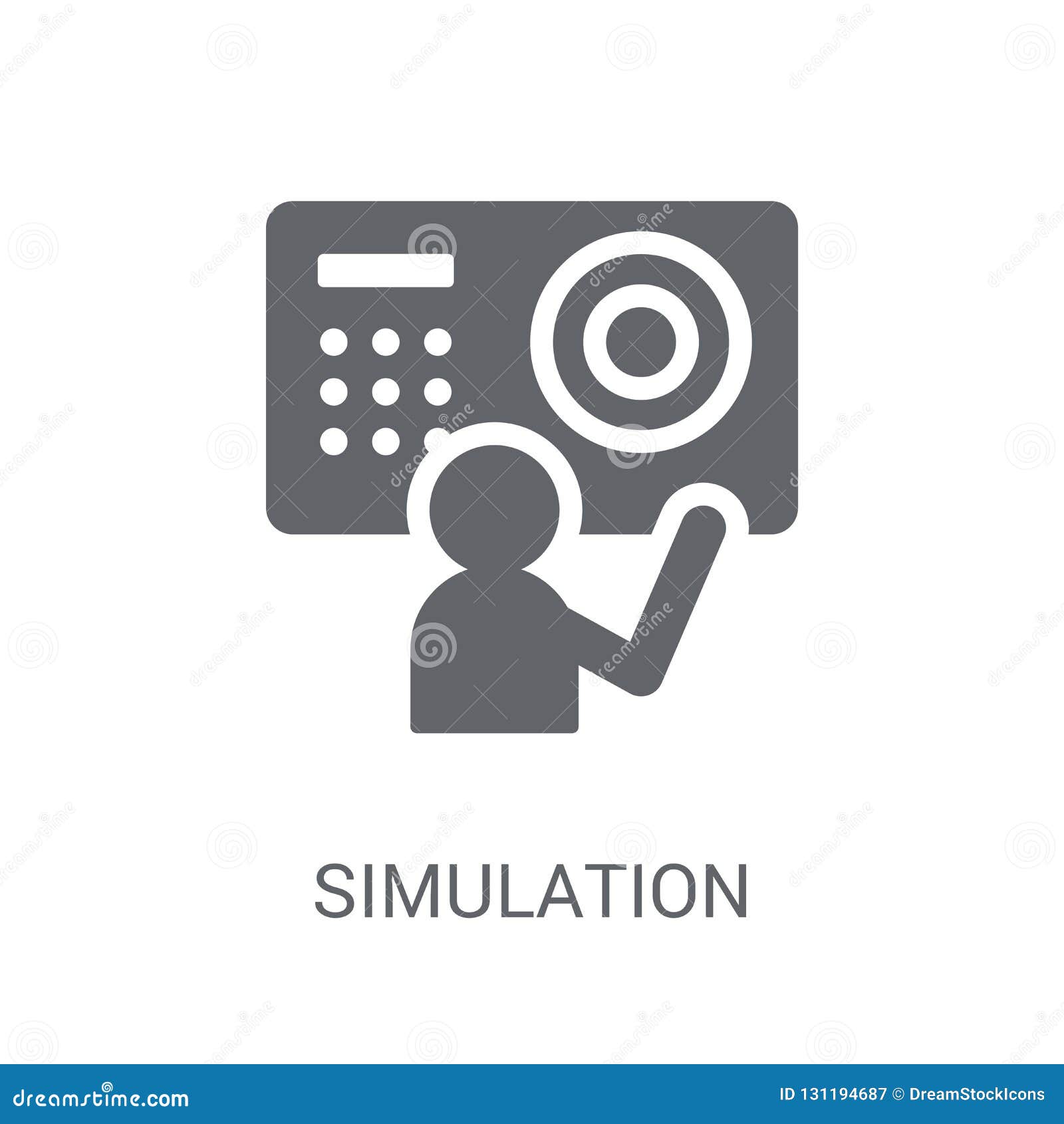 Icono de la simulación ilustración del vector. Ilustración de control ...