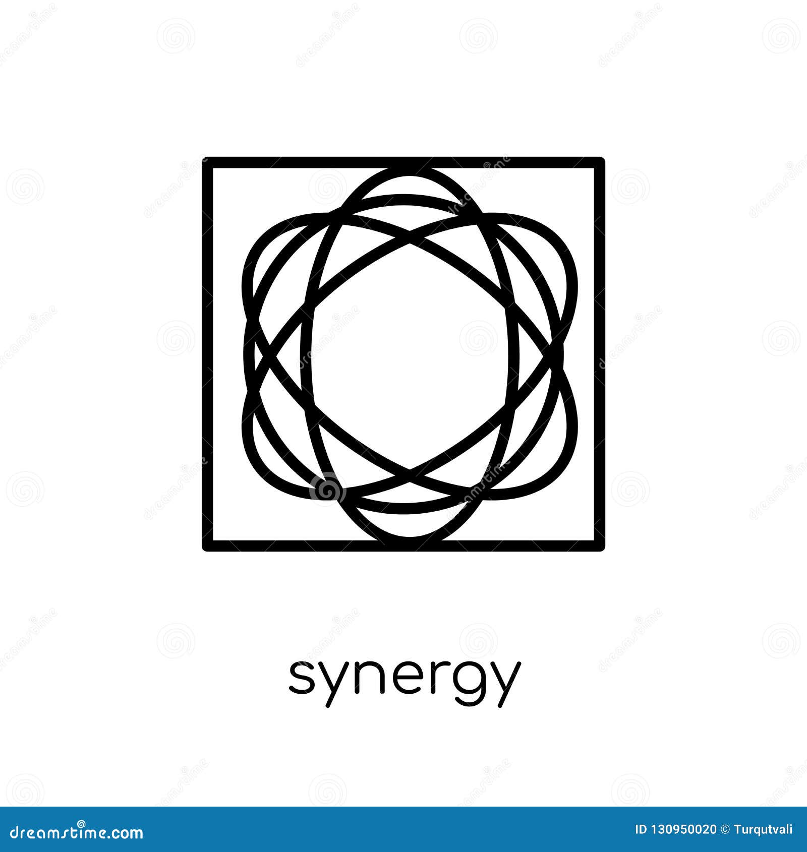 Icono De La Sinergia Icono Linear Plano Moderno De Moda De La Sinergia ...