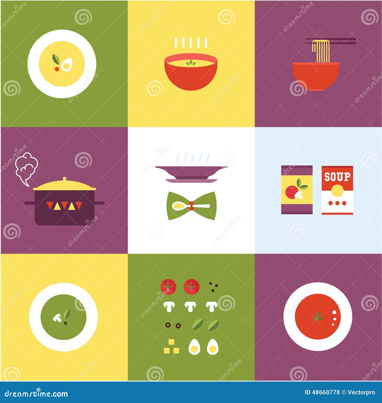 Icono De La Sopa Del Vector Ilustración del Vector - Ilustración de ...