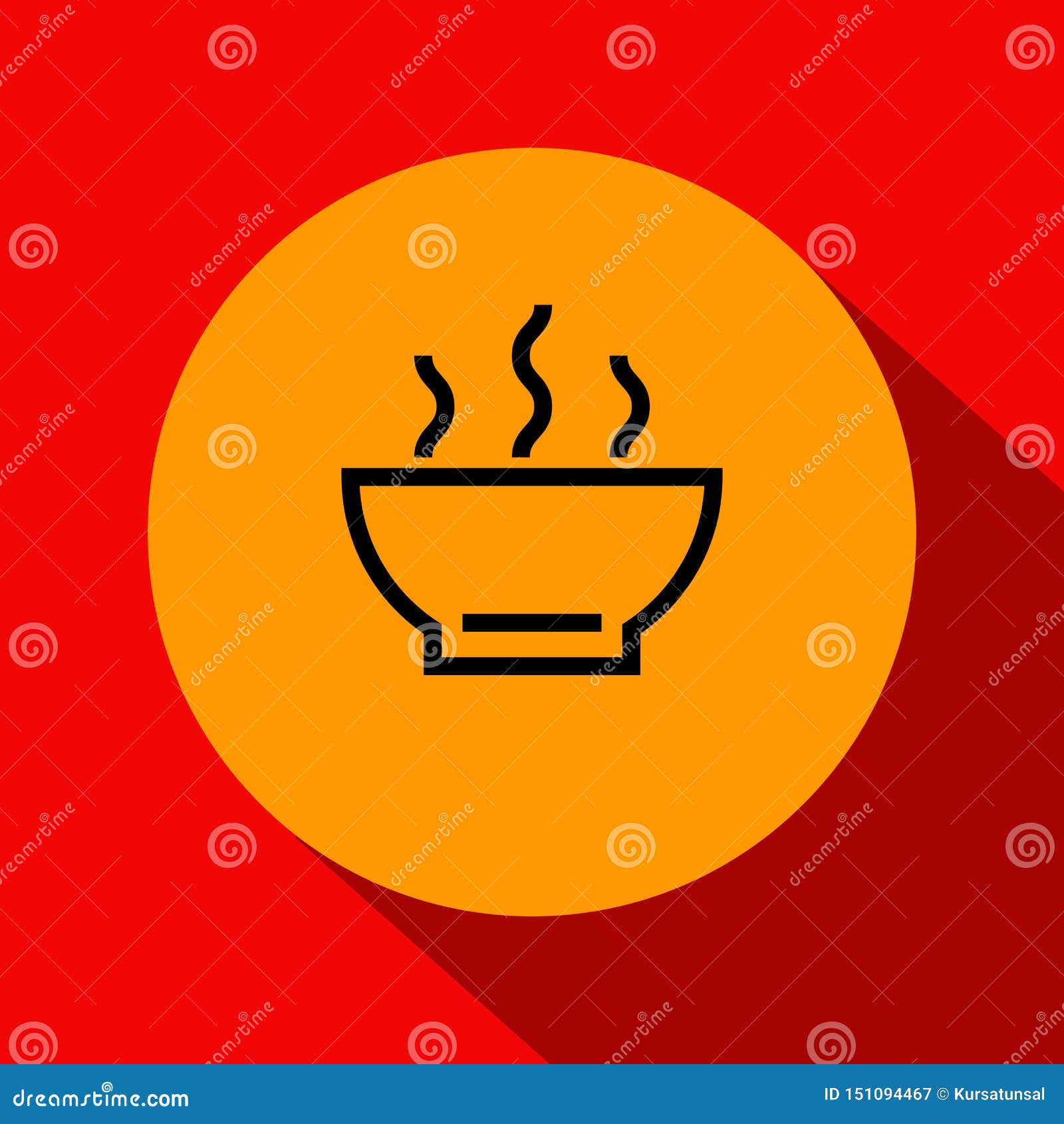 Icono De La Sopa Del Vector Con Estilo Linear Ilustración del Vector ...