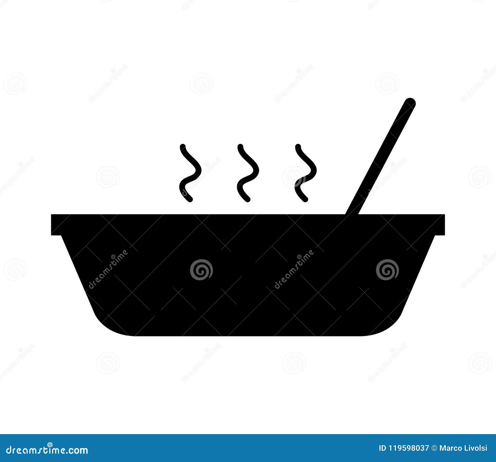 Icono de la sopa ilustrado stock de ilustración. Ilustración de plato ...