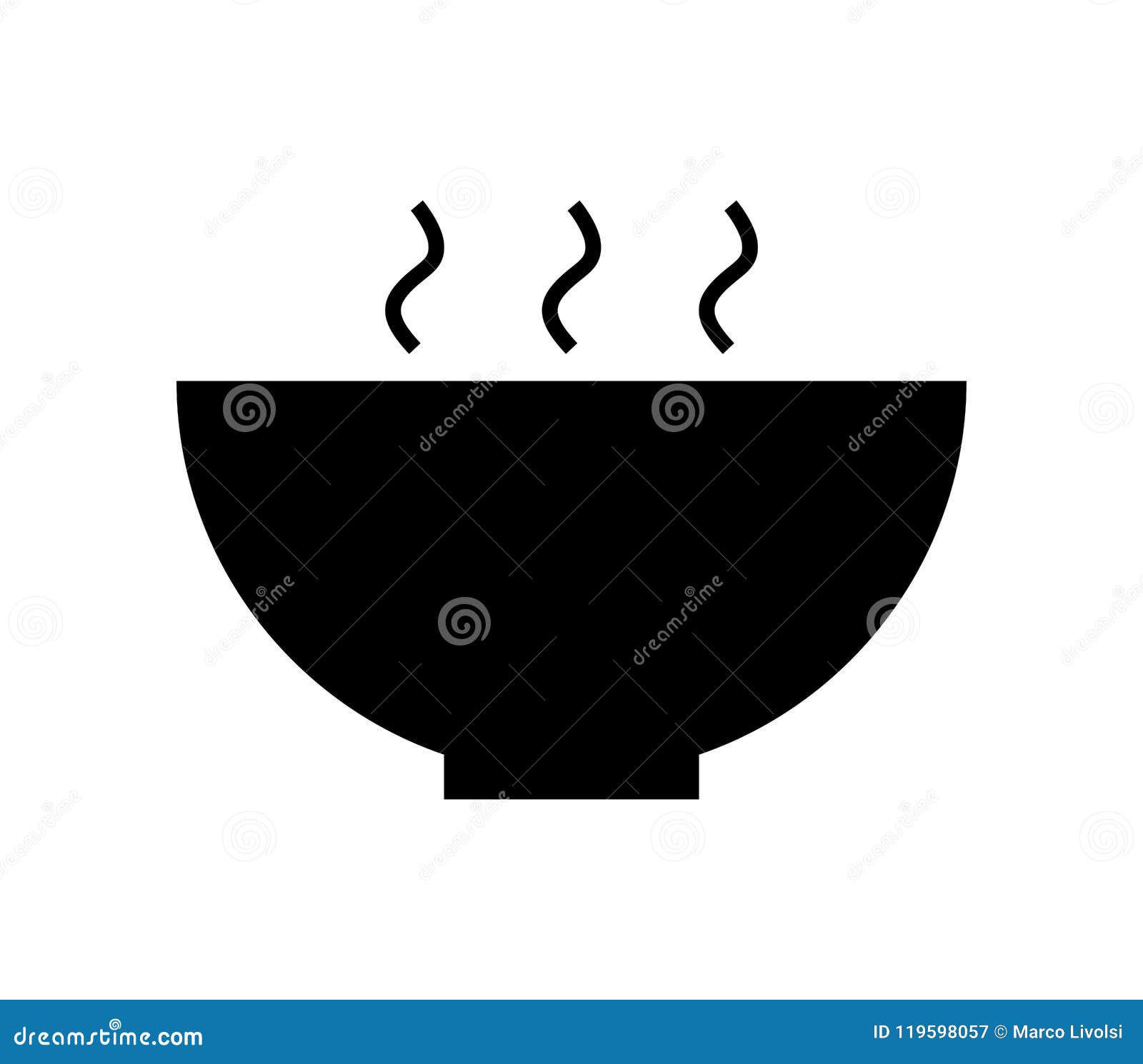 Icono de la sopa ilustrado stock de ilustración. Ilustración de ...