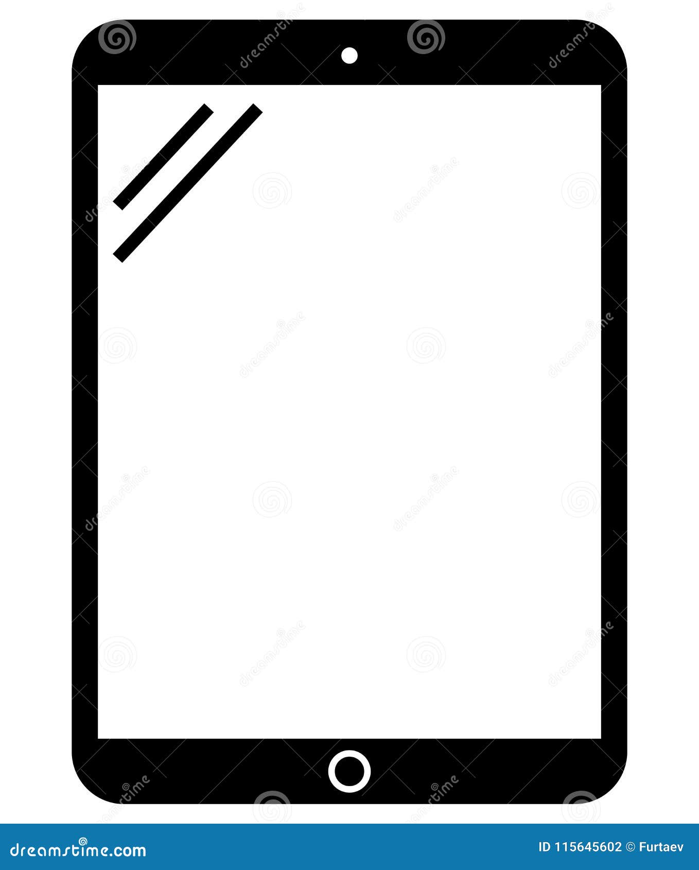 Icono de la tableta ilustración del vector. Ilustración de icono ...