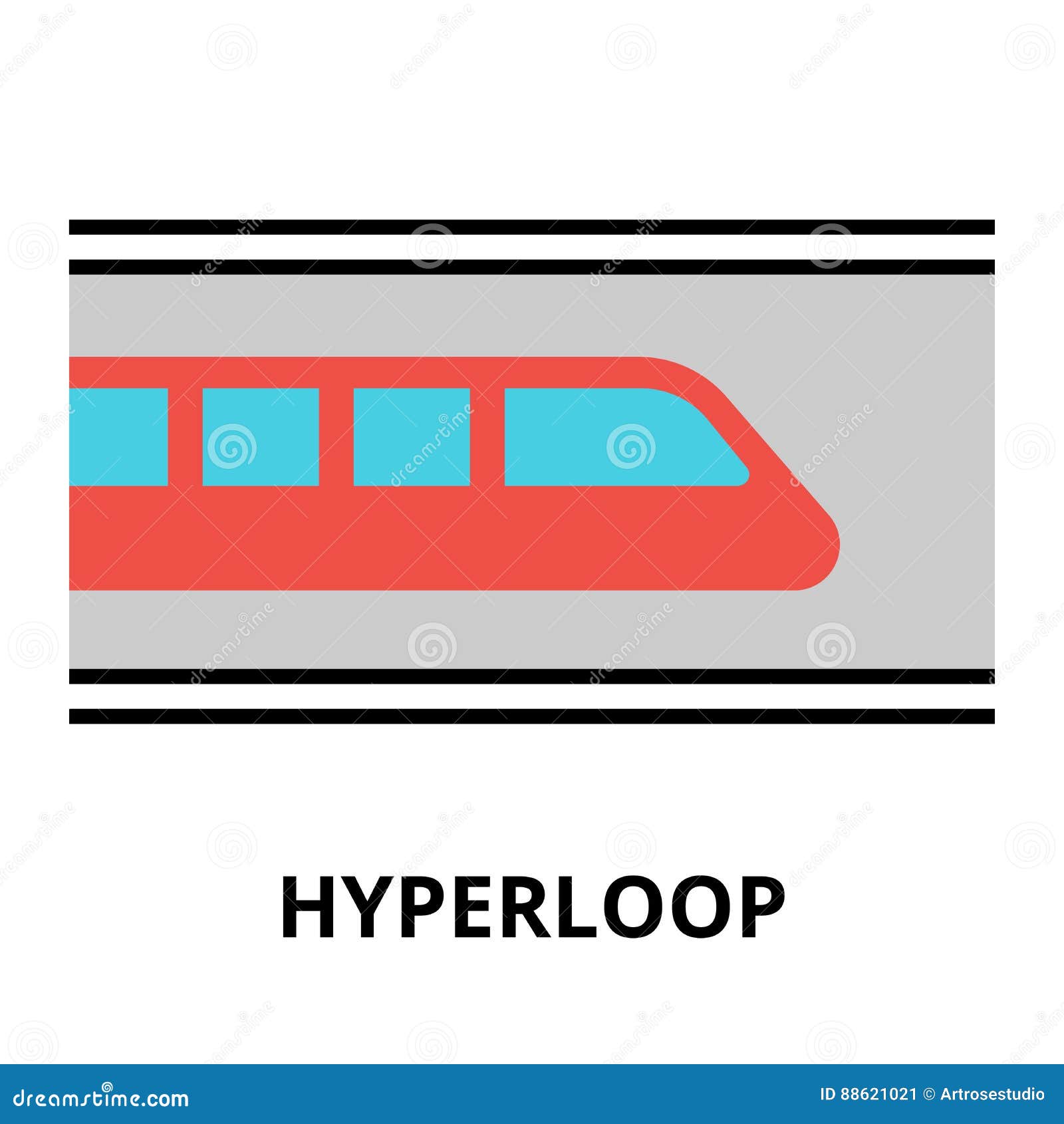 Icono De La Tecnología Futura - Hyperloop Ilustración del Vector - Ilustración de industria ...