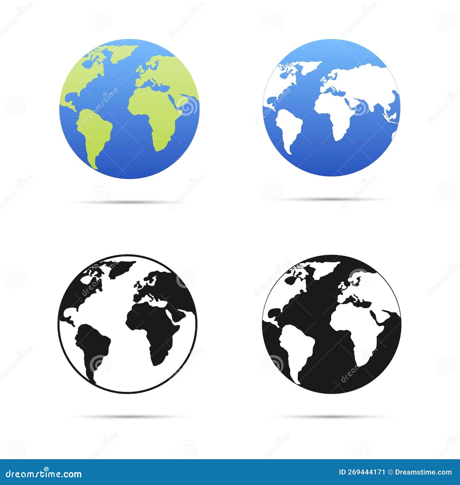 Icono De La Tierra Del Planeta Vector. Icono De Planeta Plano Stock de ...