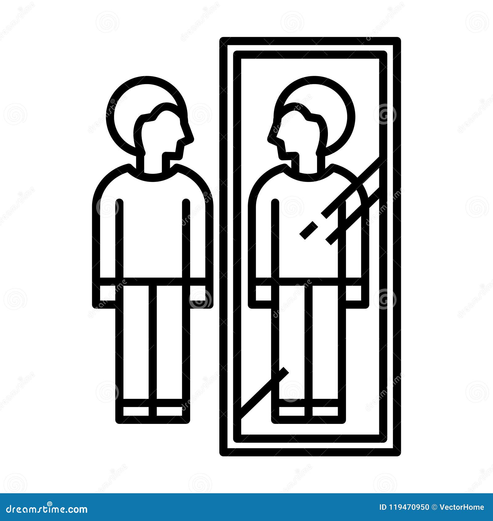 Icono De La Timidez, Ejemplo Del Vector Ilustración del Vector ...