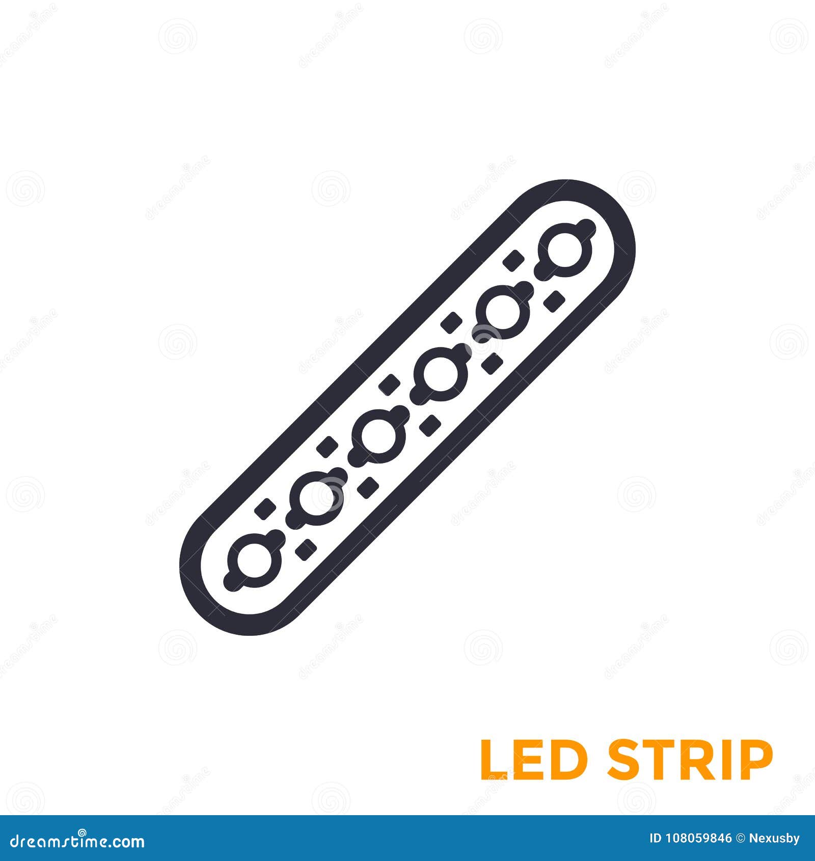 Icono de la tira del LED ilustración del vector. Ilustración de ...