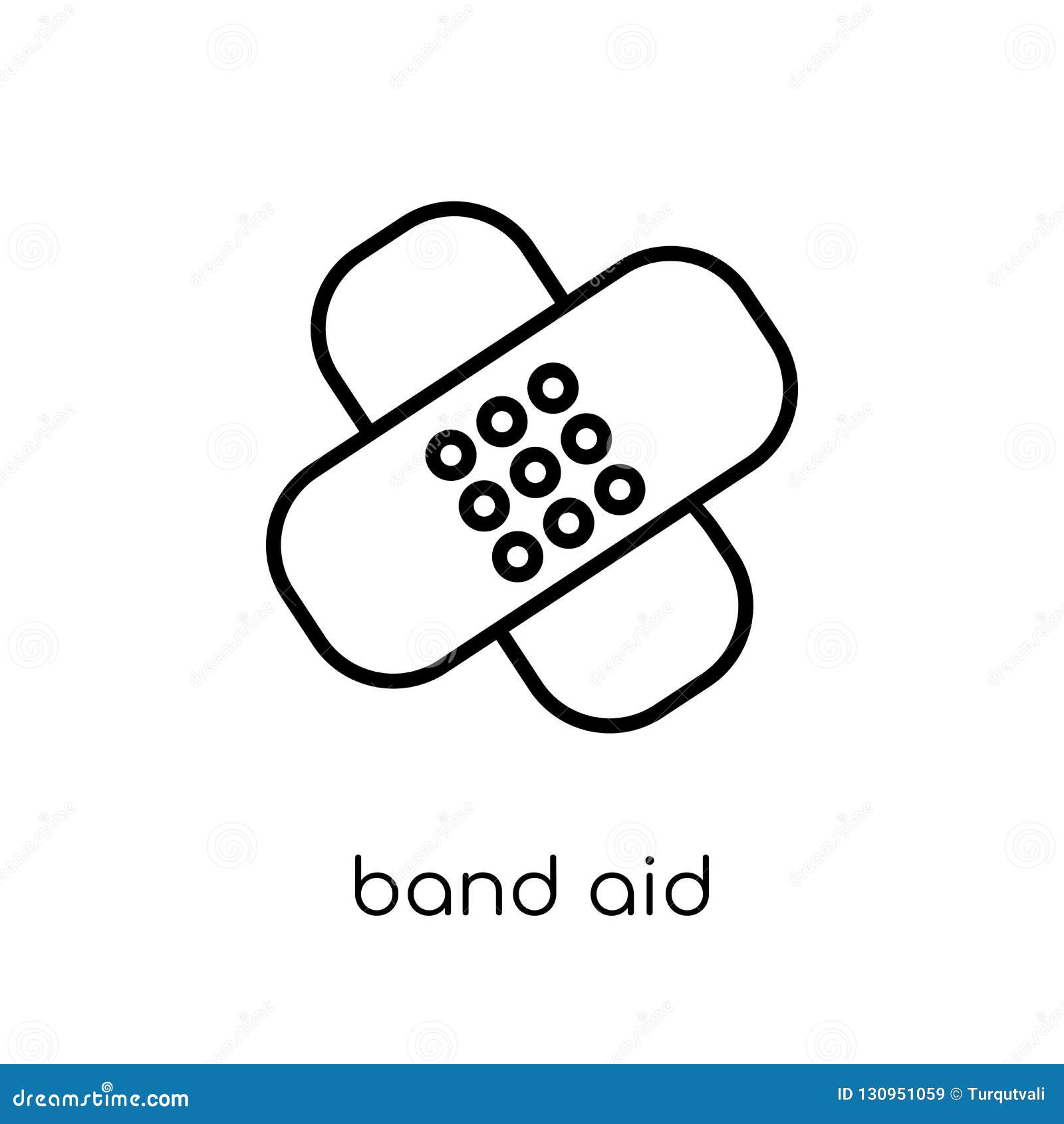 Icono De La Tirita Icono Linear Plano Moderno De Moda De La Tirita Del ...