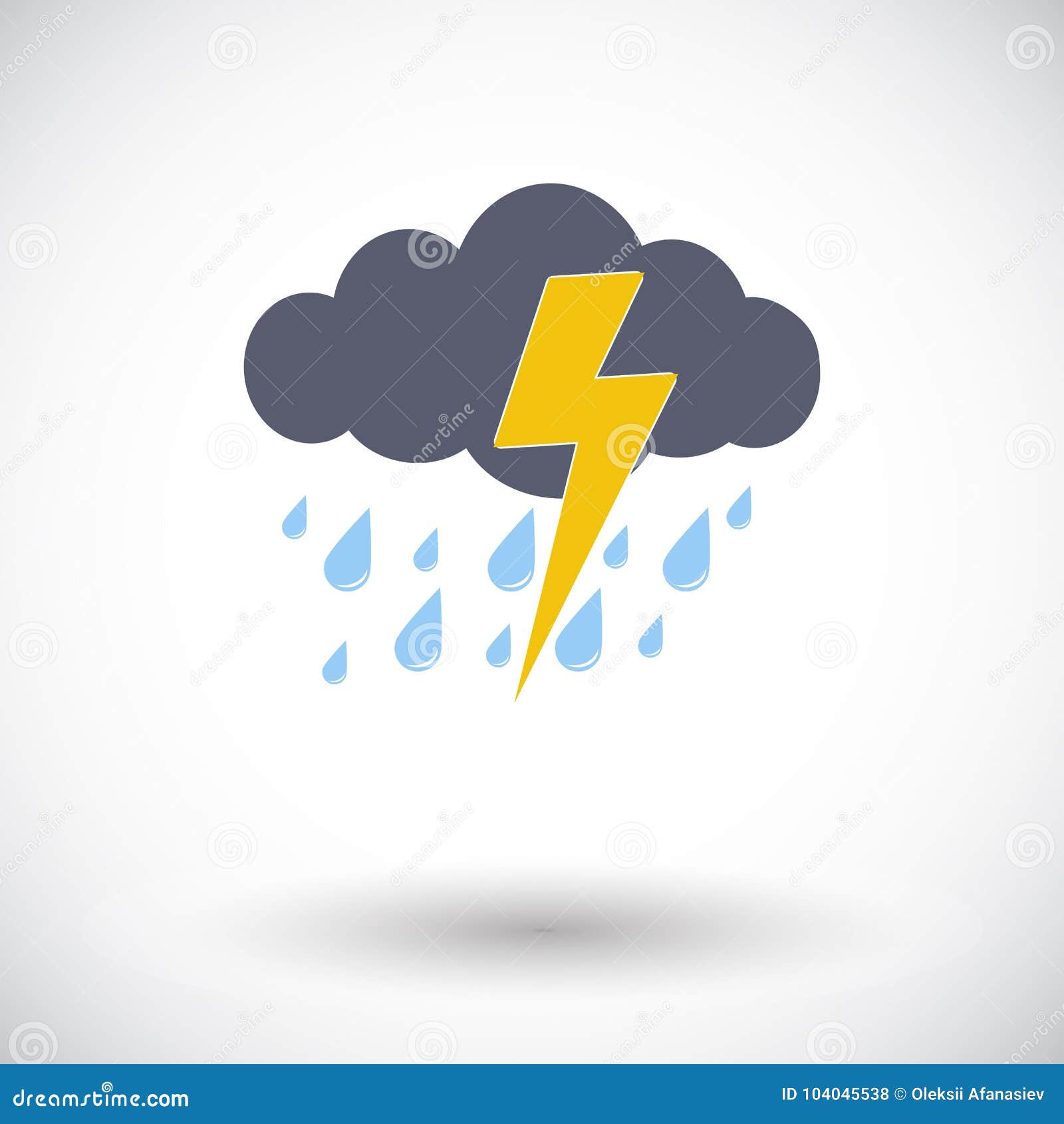 Icono de la tormenta ilustración del vector. Ilustración de cubo ...
