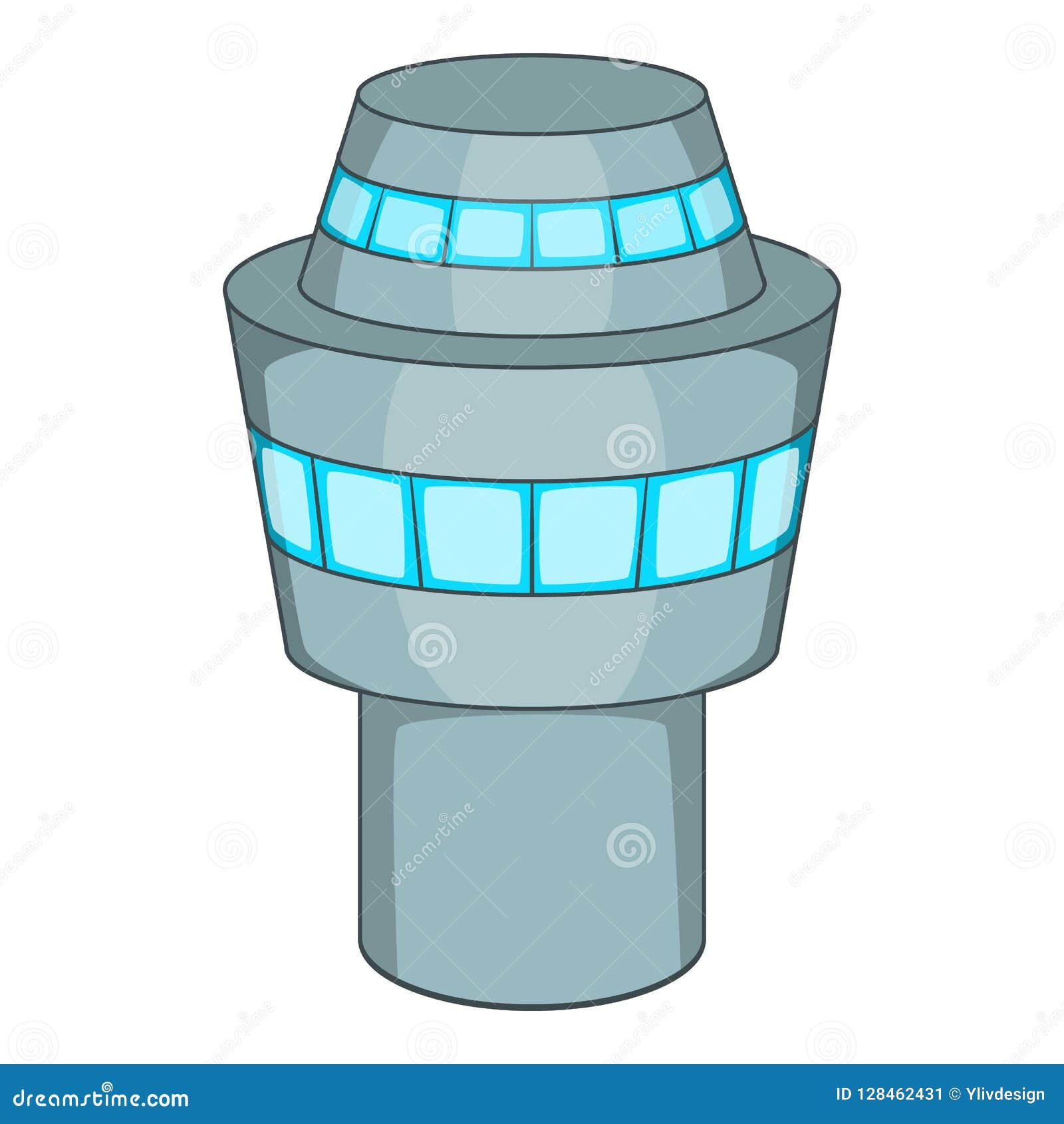 Icono De La Torre De Control, Estilo De La Historieta Stock de ...