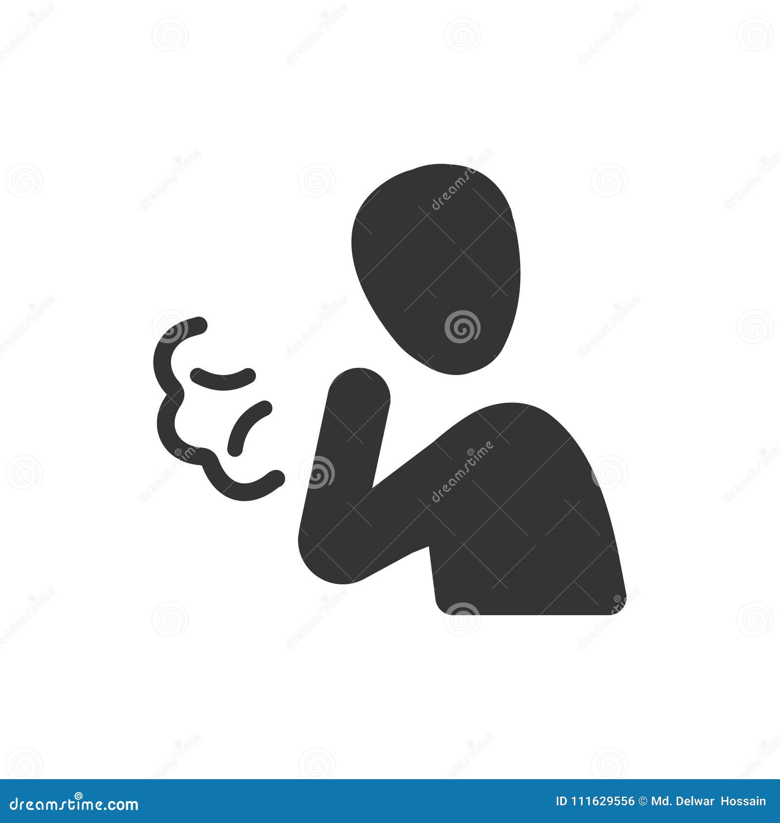 Icono de la tos ilustración del vector. Ilustración de gripe - 111629556