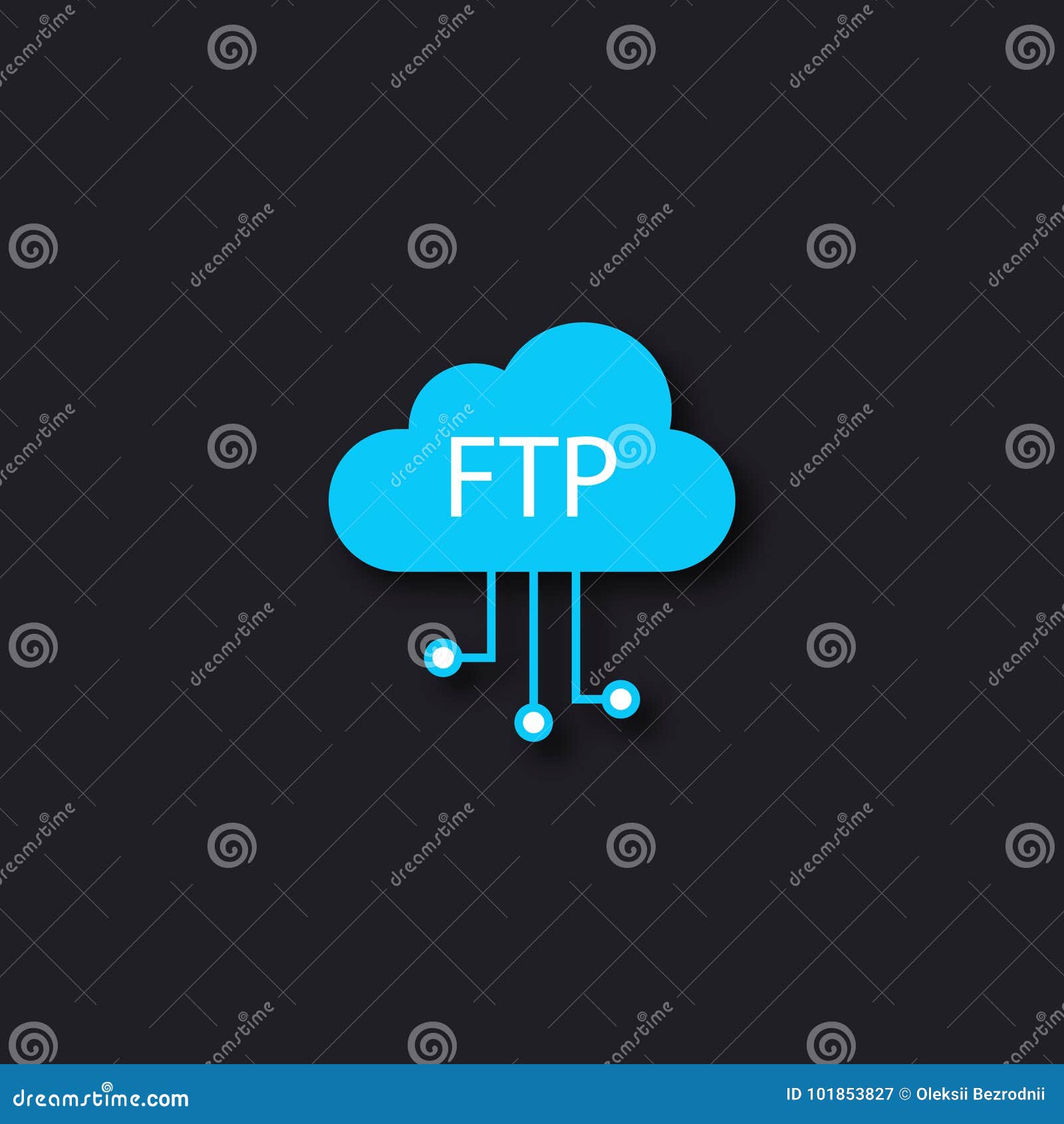 Icono De La Transferencia De Archivos Del Ftp Ilustración del Vector ...