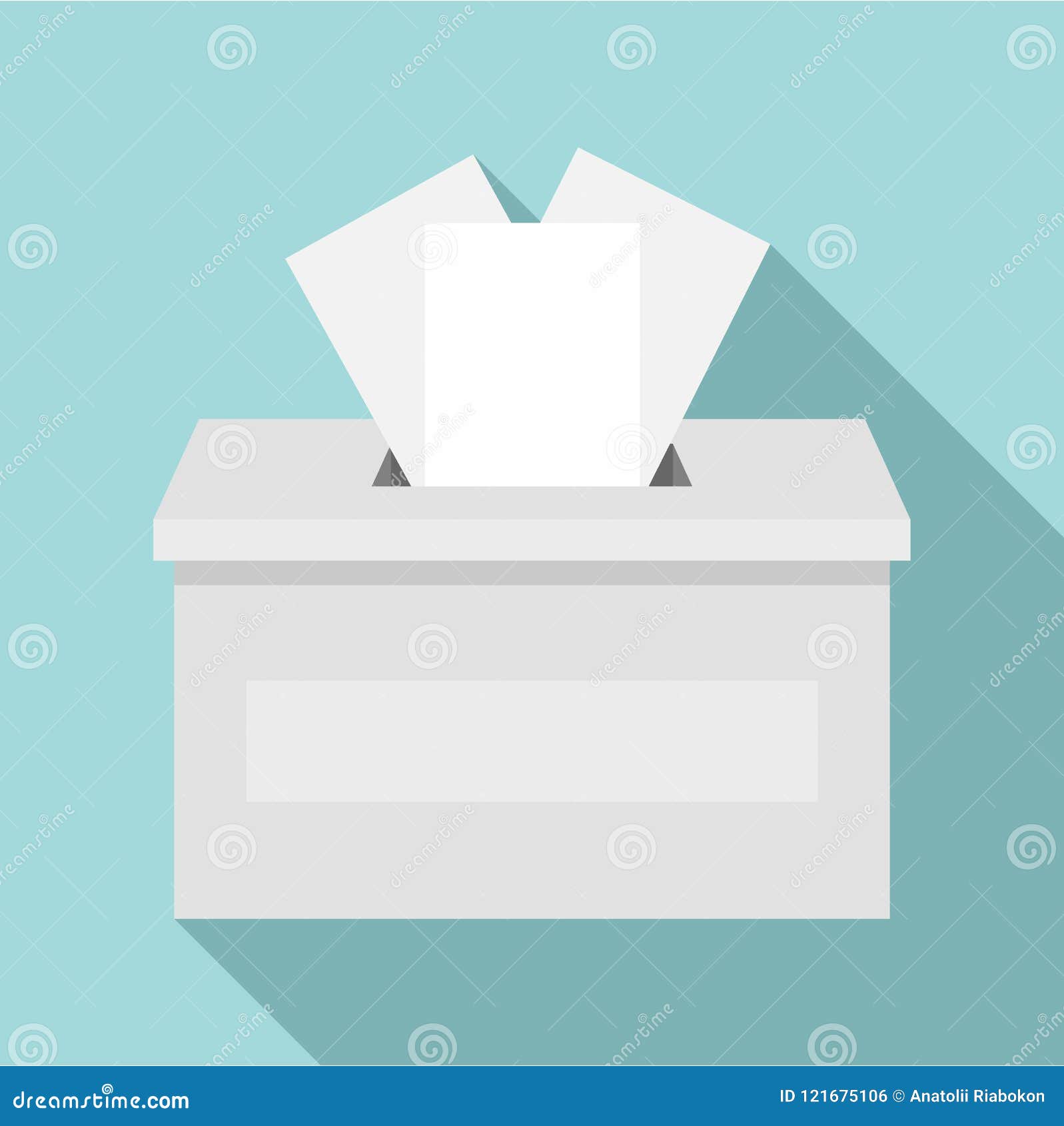 Icono De La Urna, Estilo Plano Ilustración del Vector - Ilustración de ...