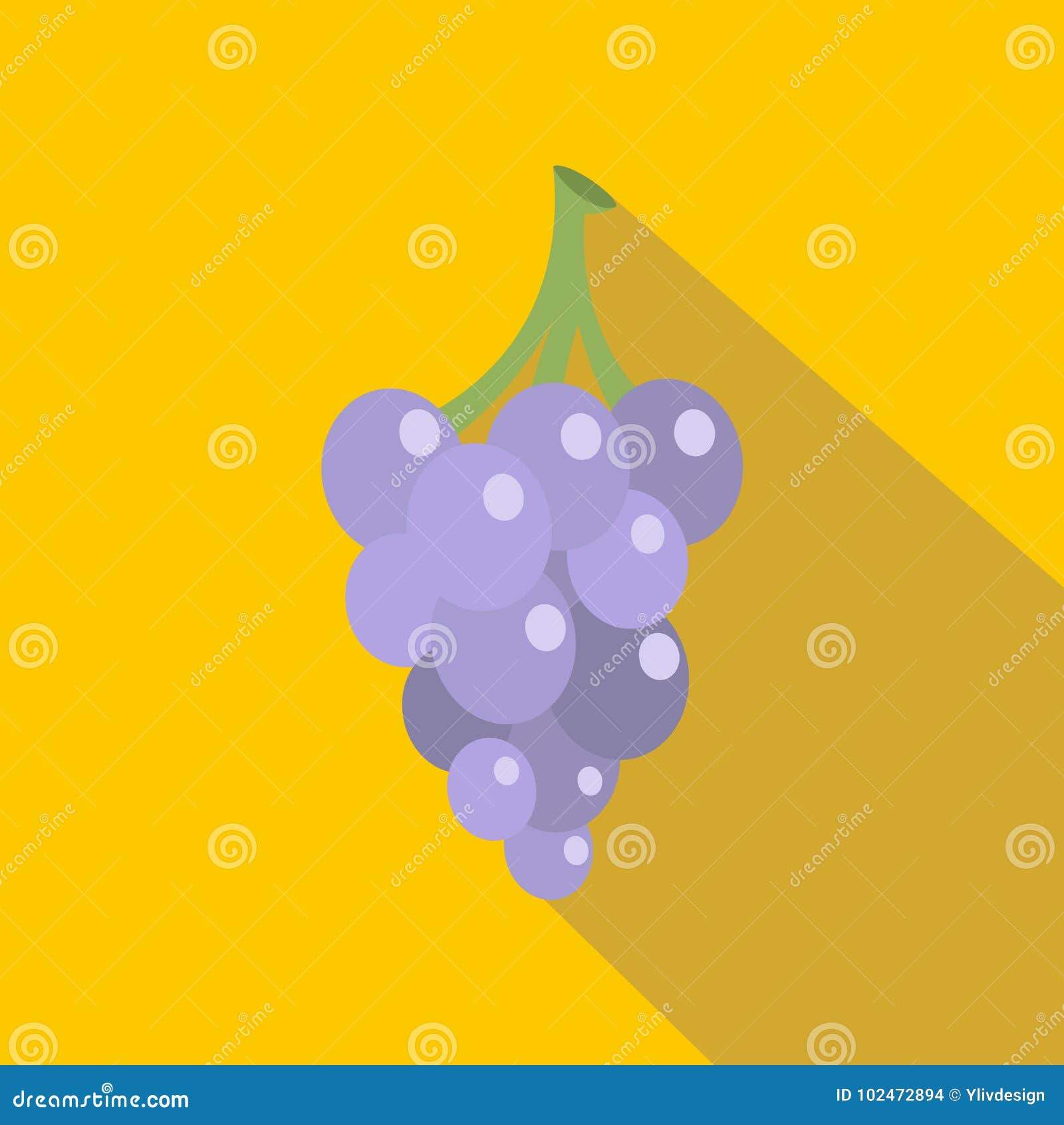 Icono De La Uva, Estilo Plano Ilustración del Vector - Ilustración de ...