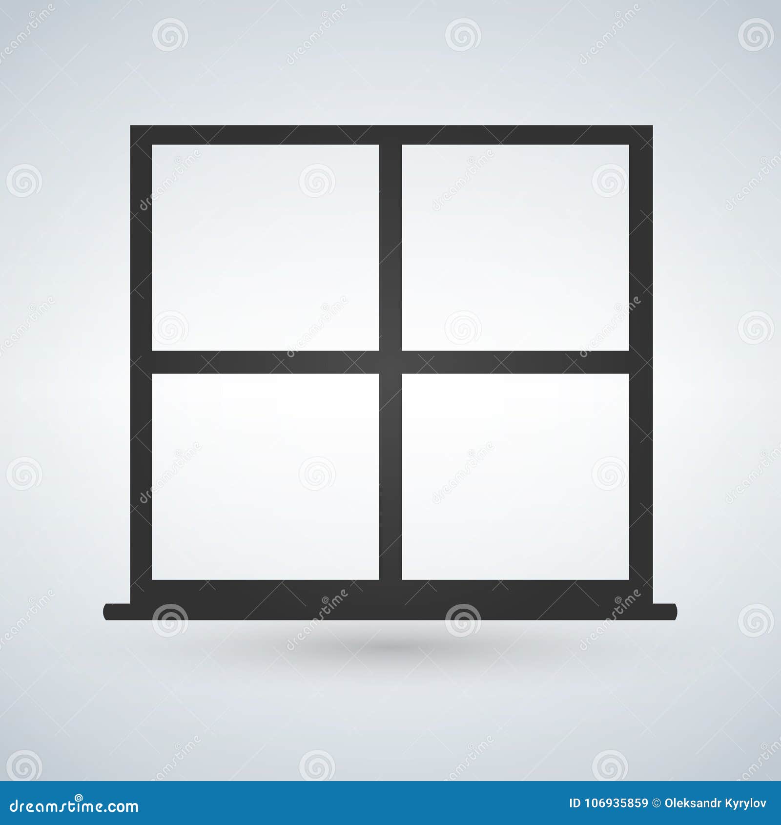 Icono De La Ventana Ventana Del Vector Imagen de archivo - Ilustración ...