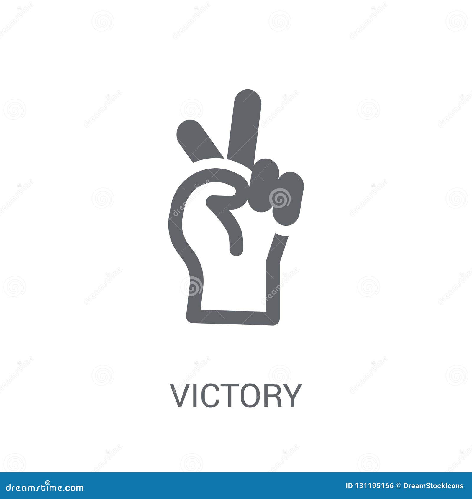 Icono de la victoria ilustración del vector. Ilustración de indicador ...