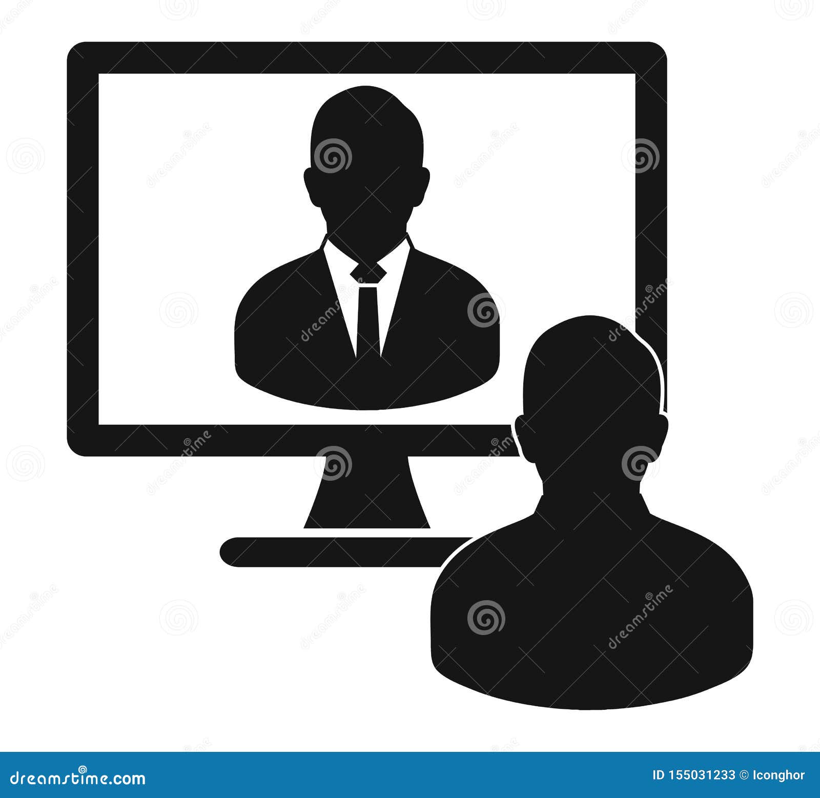 Icono De La Videoconferencia Ilustración del Vector - Ilustración de ...