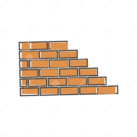 Icono De Ladrillo Vectorial Ilustración De Ladrillo Icono De Pared De