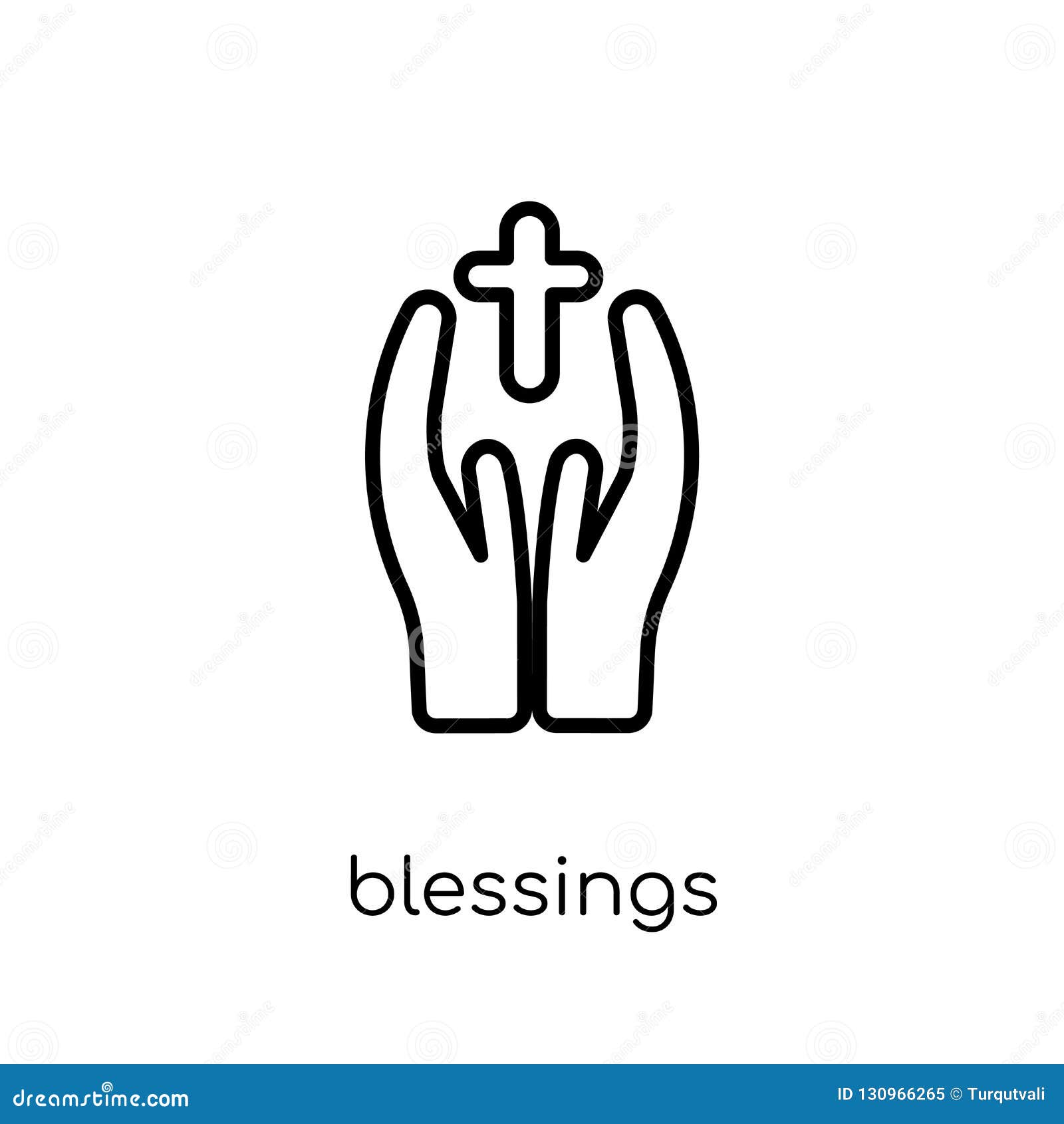 Icono De Las Bendiciones Icono Linear Plano Moderno De Moda De Las ...