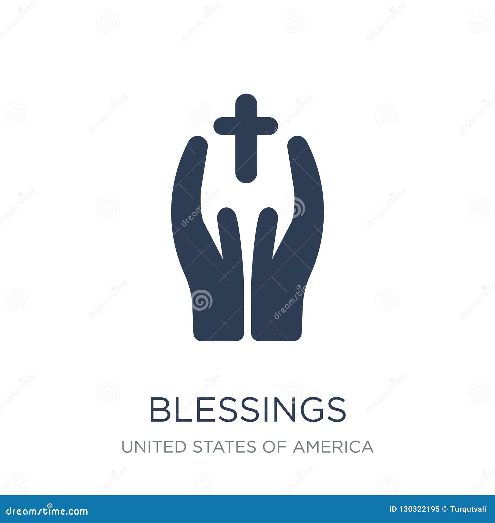 Icono De Las Bendiciones Icono Plano De Moda De Las Bendiciones Del ...