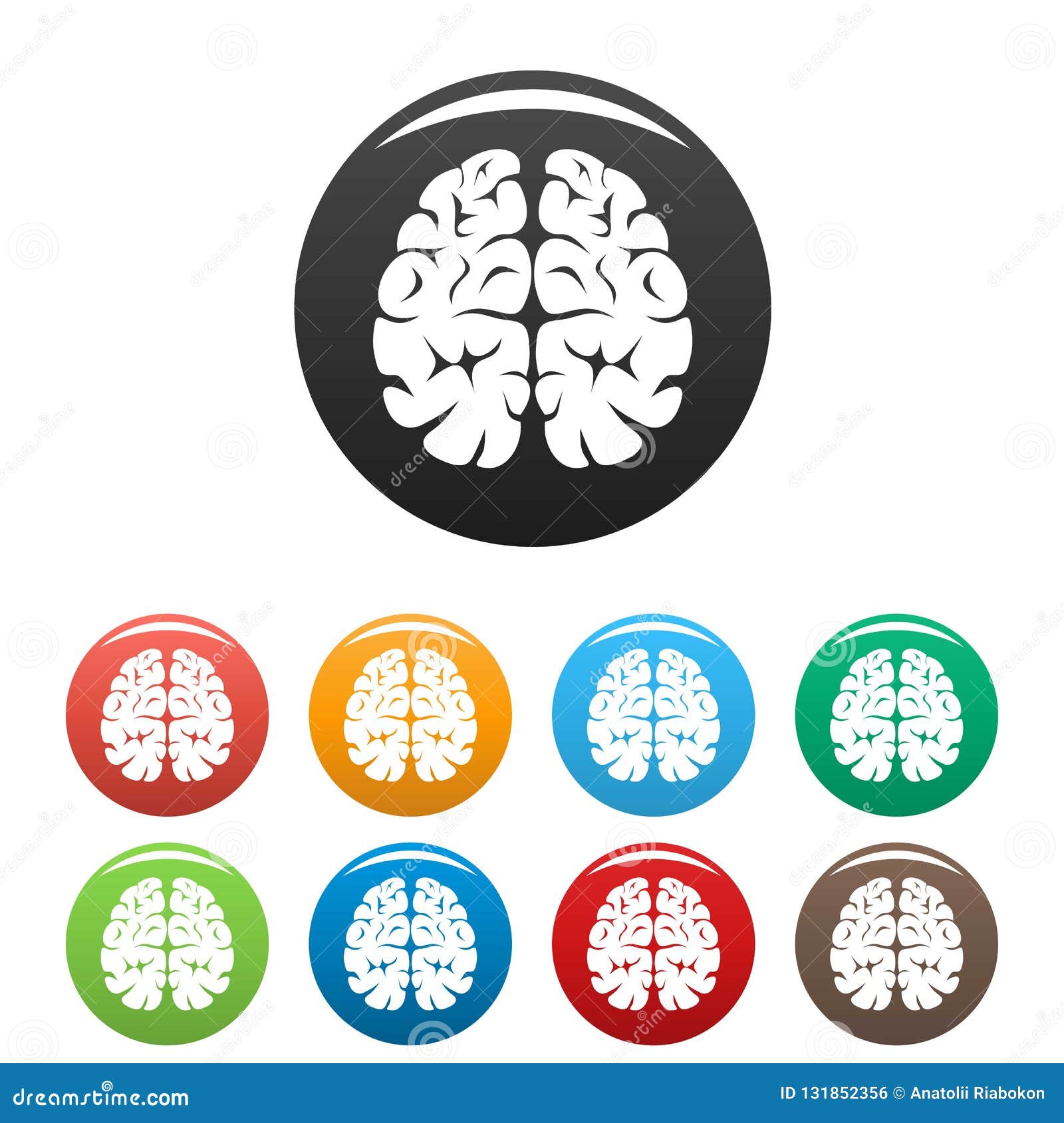 Icono De Las Neuronas Del Cerebro, Estilo Simple Ilustración del Vector ...