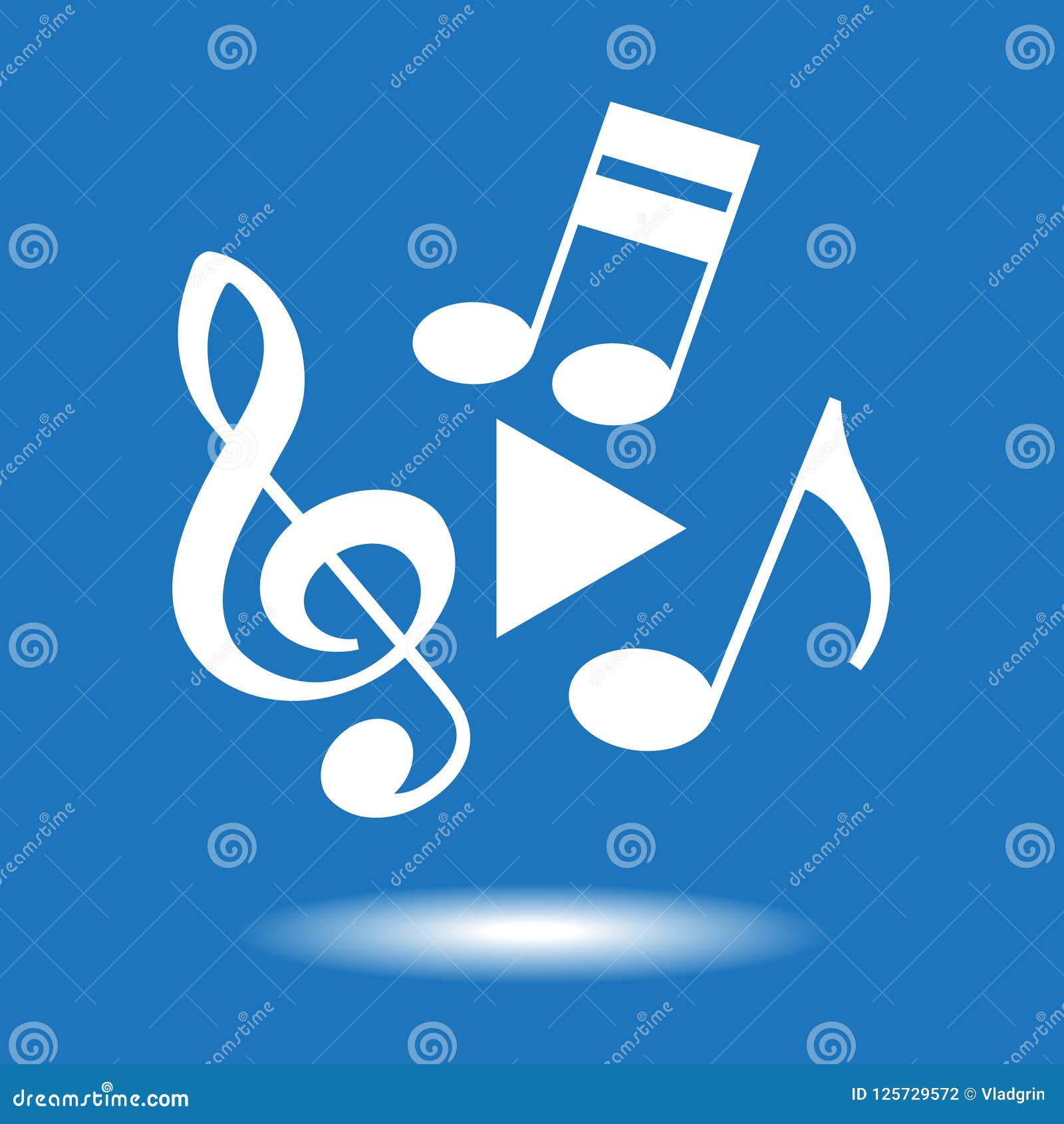 Icono De Las Notas Musicales Ilustración del Vector - Ilustración de ...