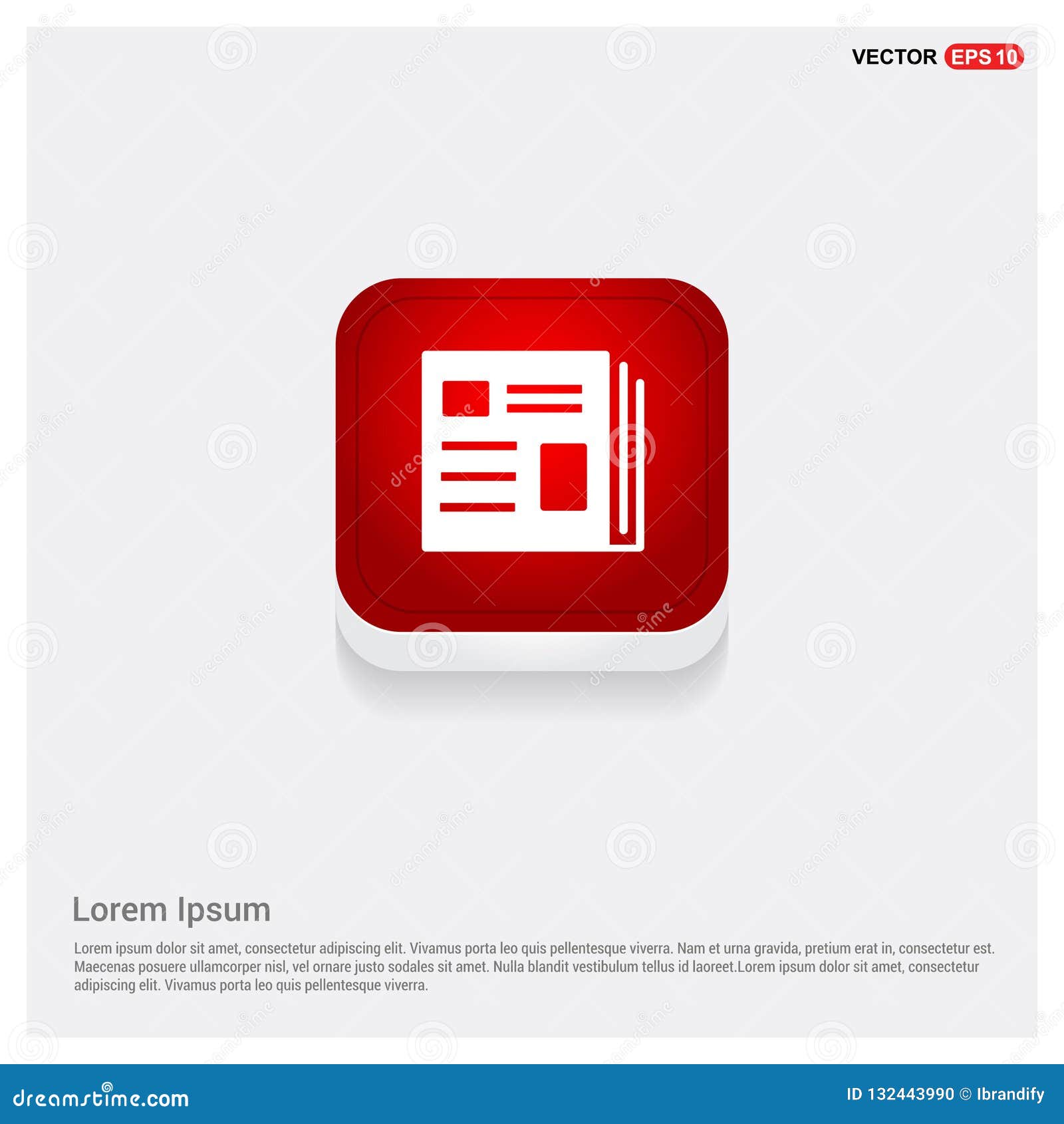 Icono de las noticias ilustración del vector. Ilustración de importante ...