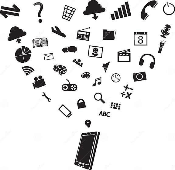 Icono de las TIC ilustración del vector. Ilustración de medio - 100930888