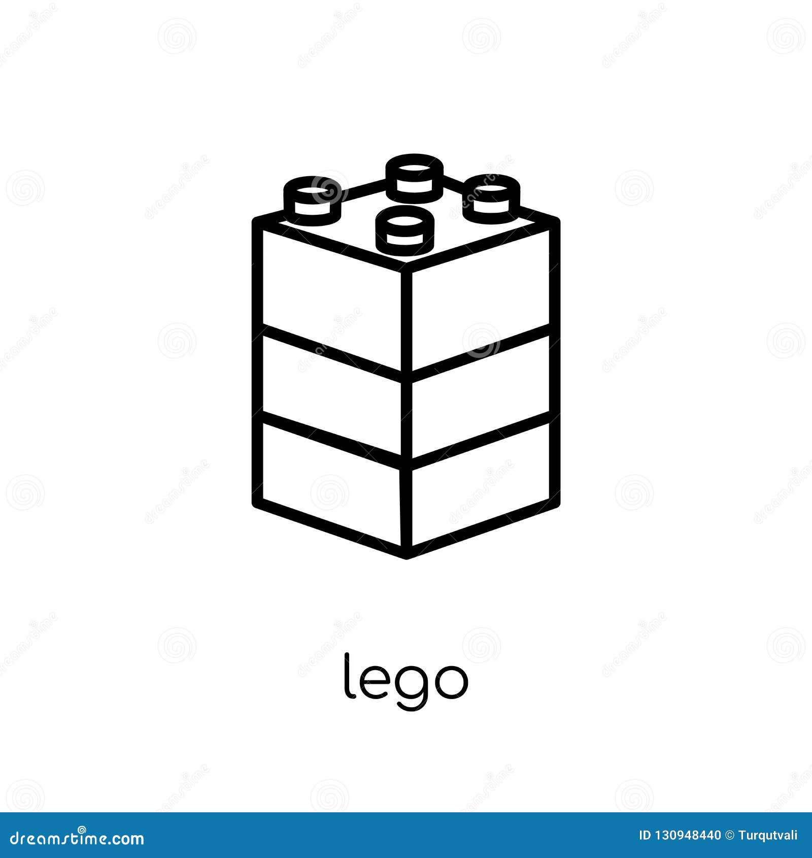 Icono de Lego ilustración del vector. Ilustración de juego - 130948440