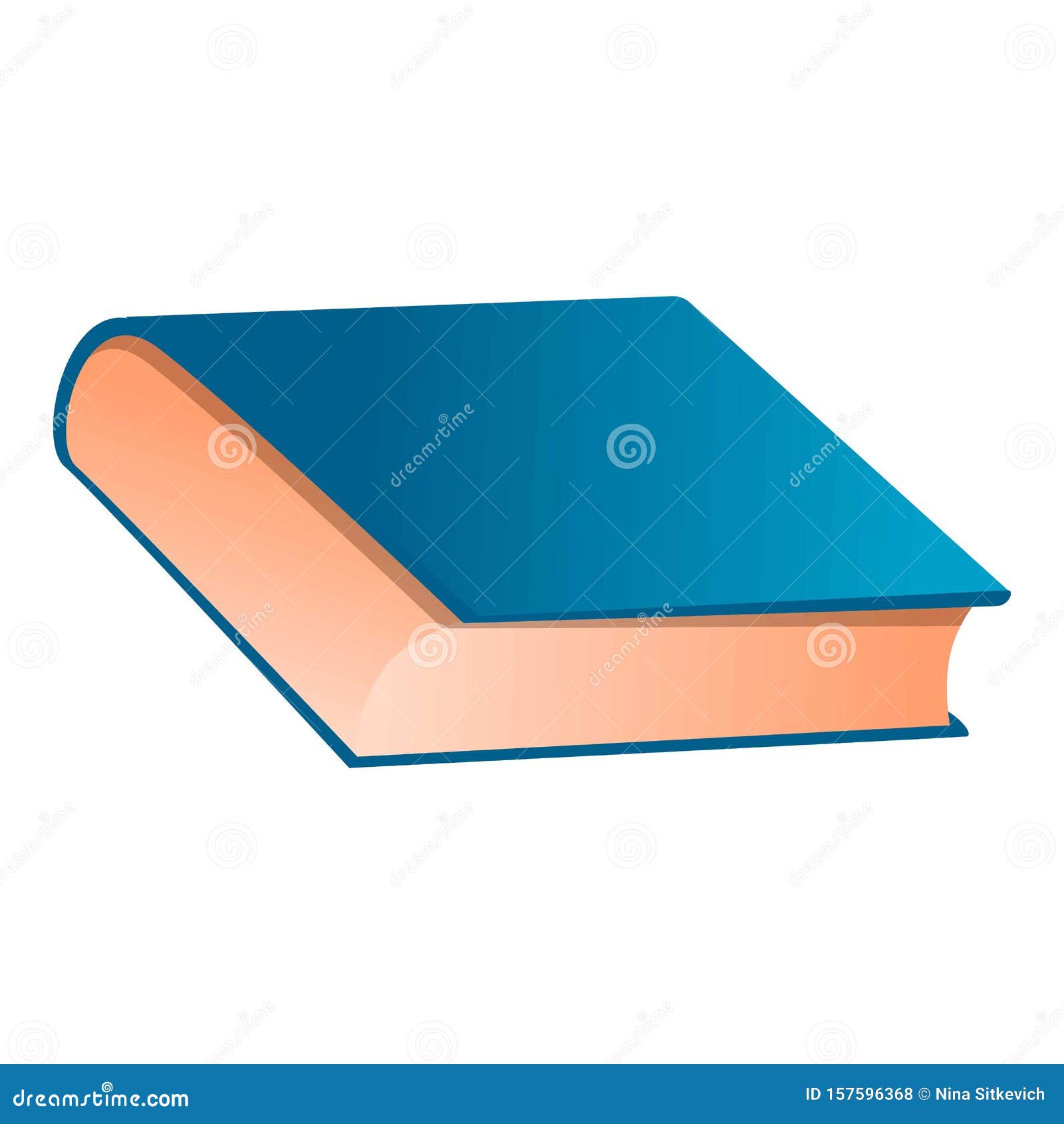 Icono De Libro Azul, Estilo De Caricatura Ilustración del Vector ...
