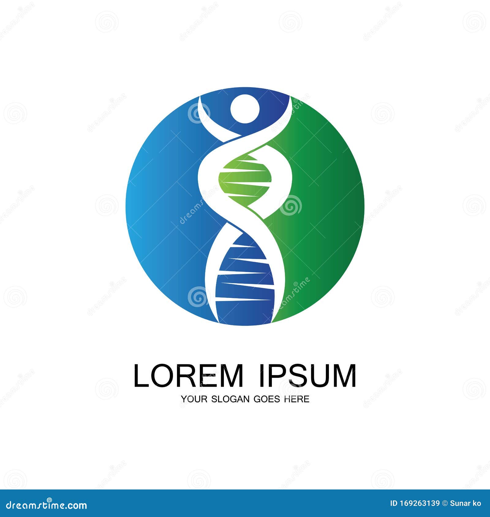 Icono De Logo De ADN Humano Vector Stock de ilustración - Ilustración ...