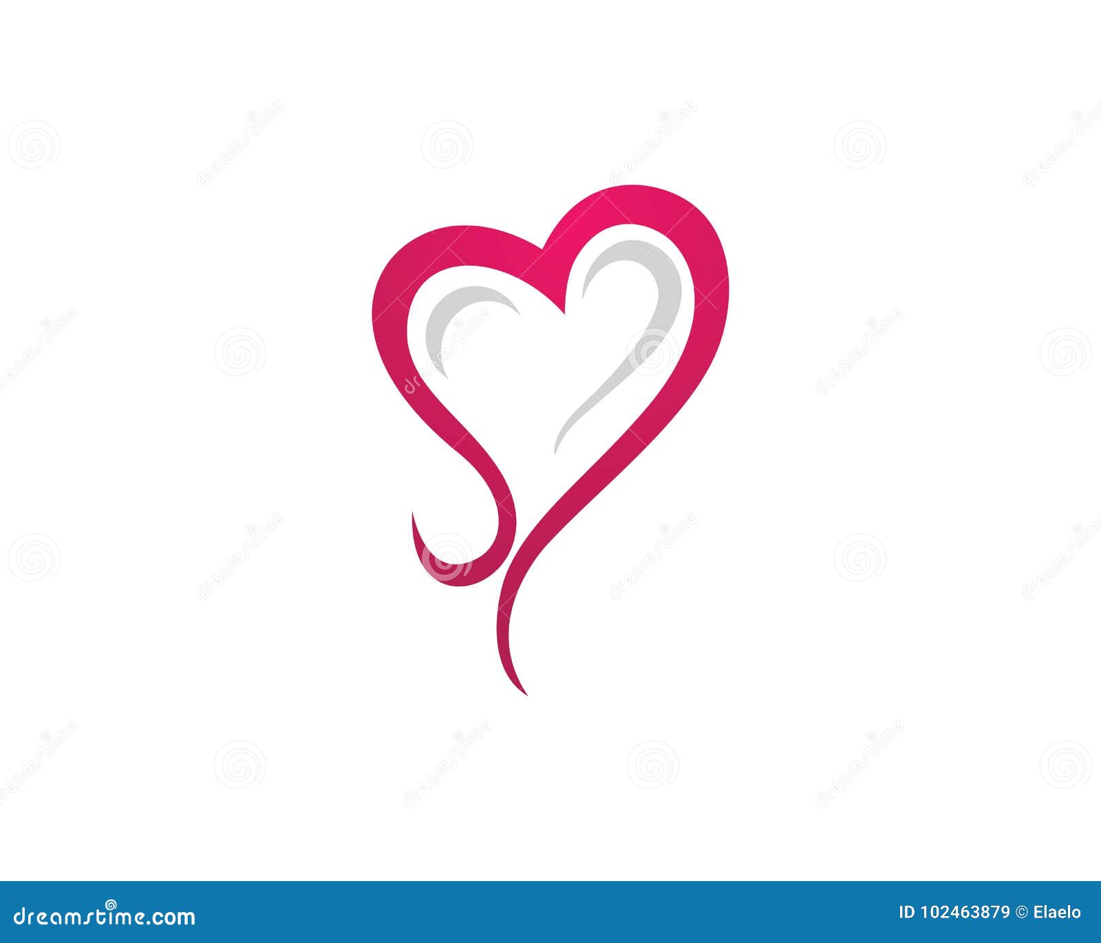 Icono De Logo Vector Del Amor Ilustración del Vector - Ilustración de ...